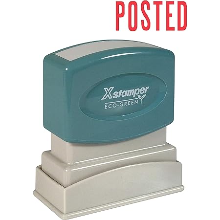 Amazon.com: Xstamper Pre-Inked Stamp, Posted, Red : Office Products