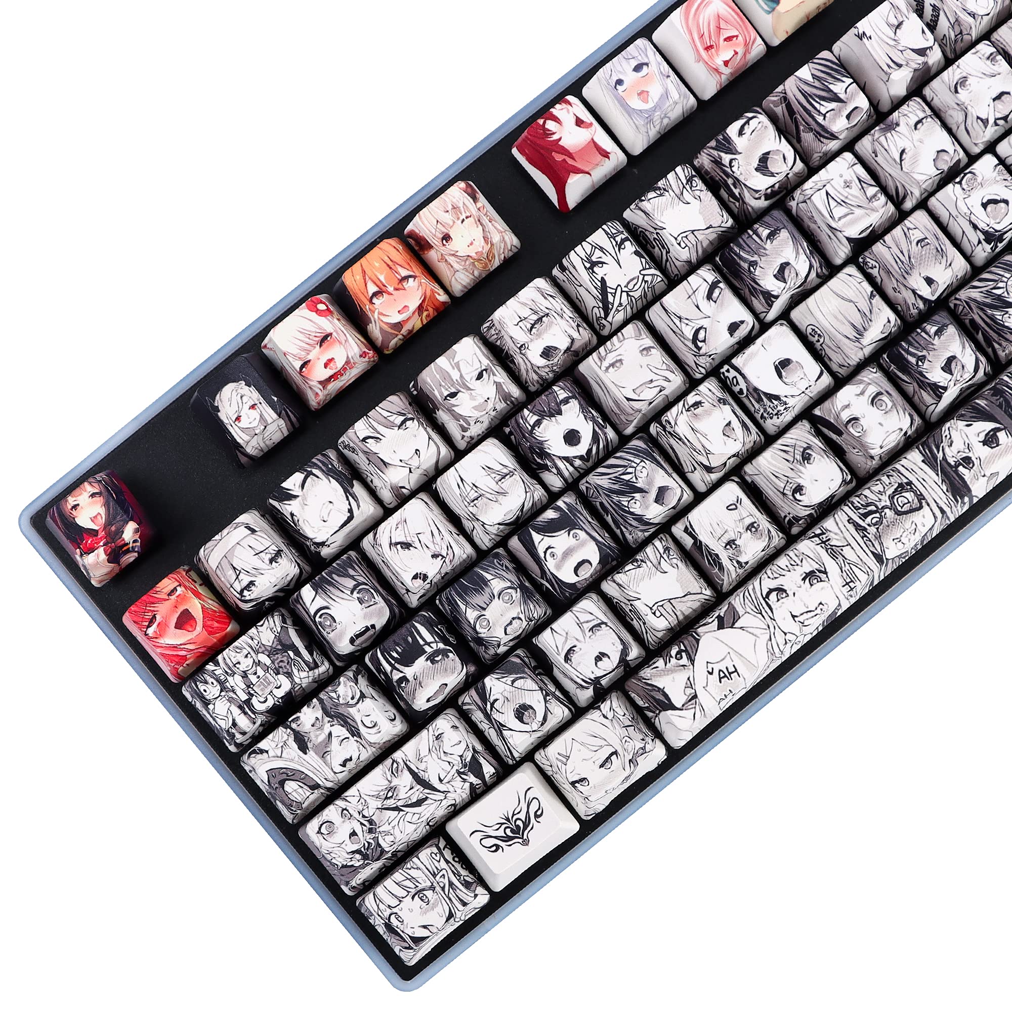Anime Keycaps 60 Percent, 108 Japanese Keycaps Full Set 87 Kawaii Key ...