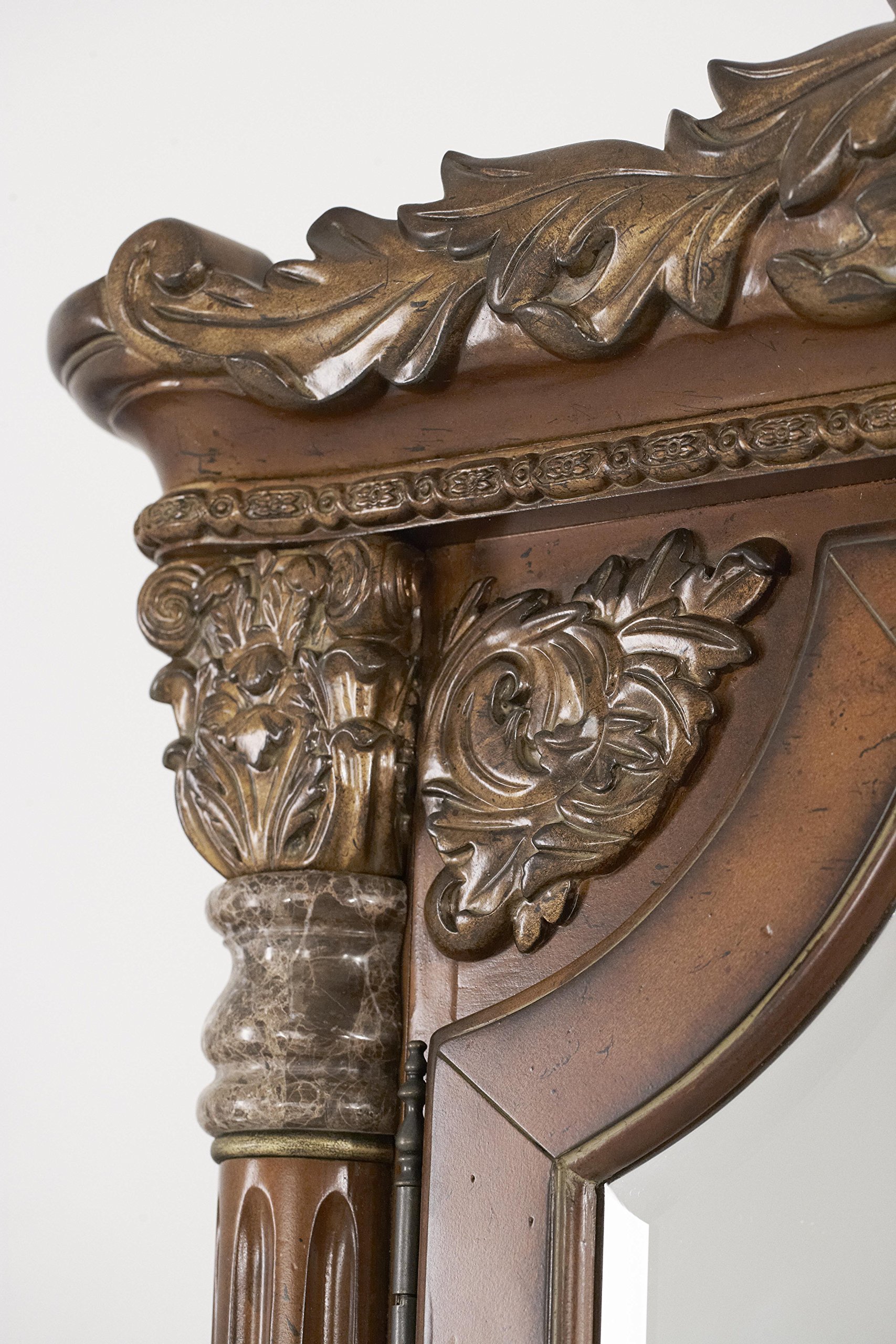 Michael Amini Villa Valencia Accent Wall Mirror with Storage, Classic ...