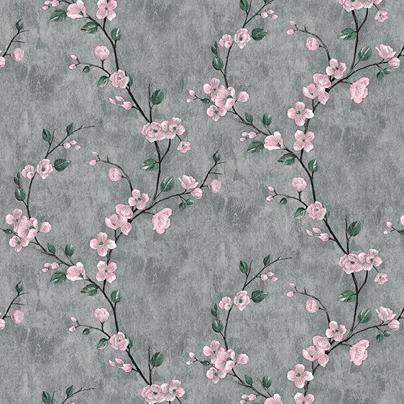 Floral Peel and Stick Wallpaper Flower Tree Contact Paper A Set of 17.5 ...