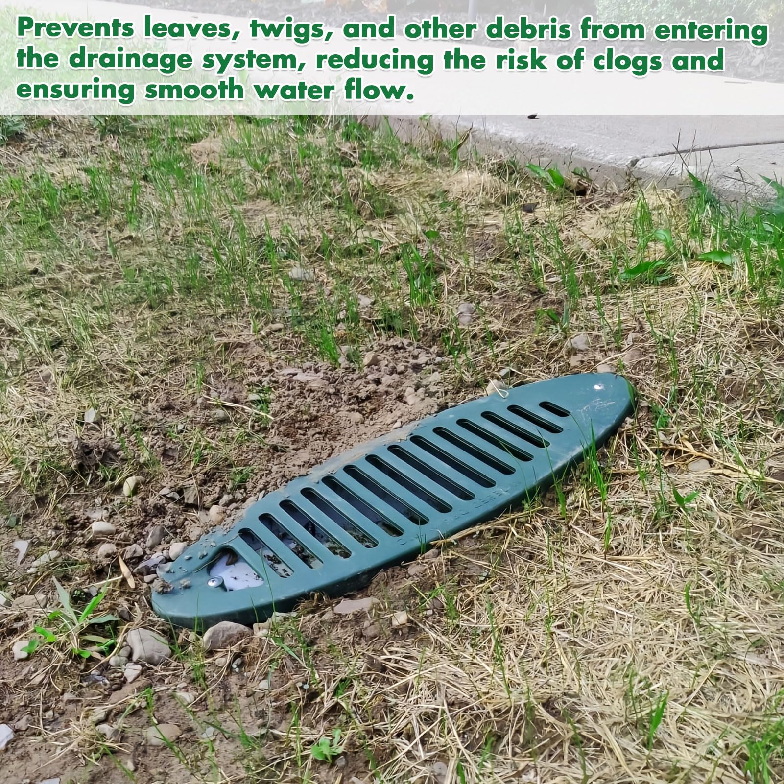 Green Angled Drain Grates Grate - Angled 4" Sump Pump Discharge ...