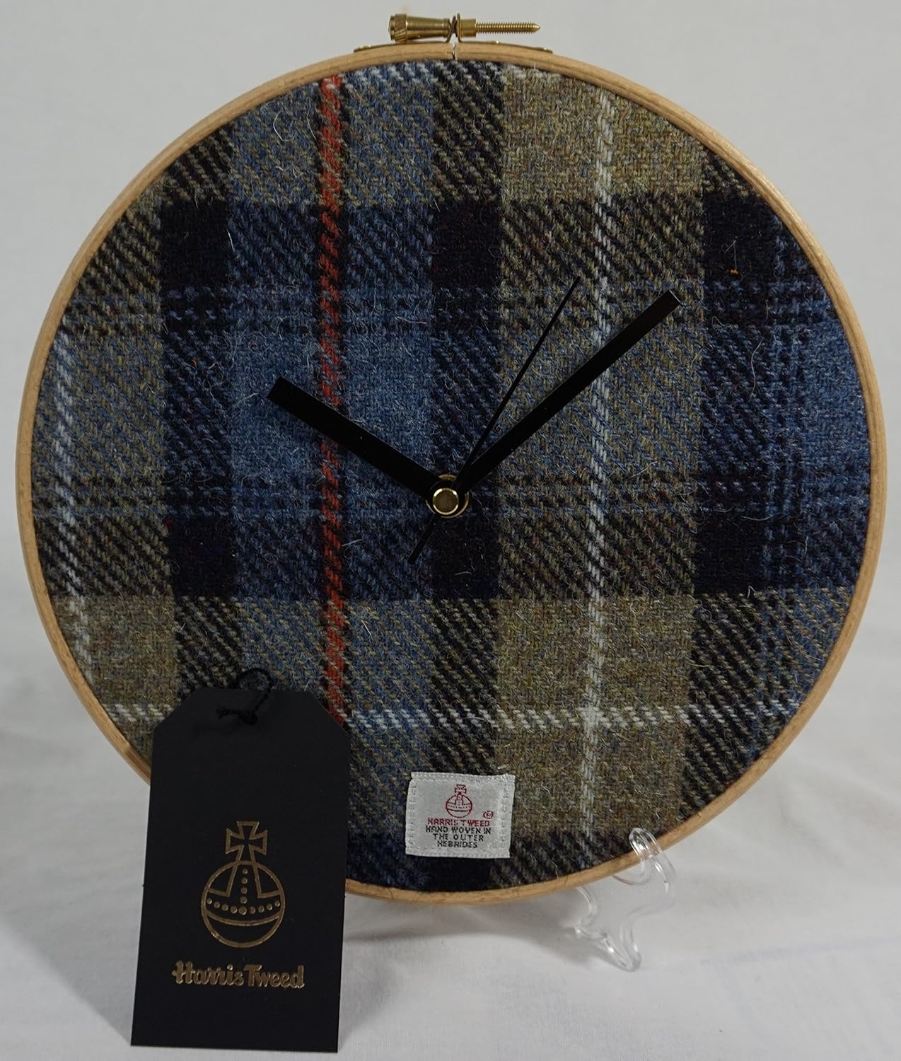 Harris Tweed Wall Clock 9in / 23cm Authentic Harris Tweed Faced ref ...