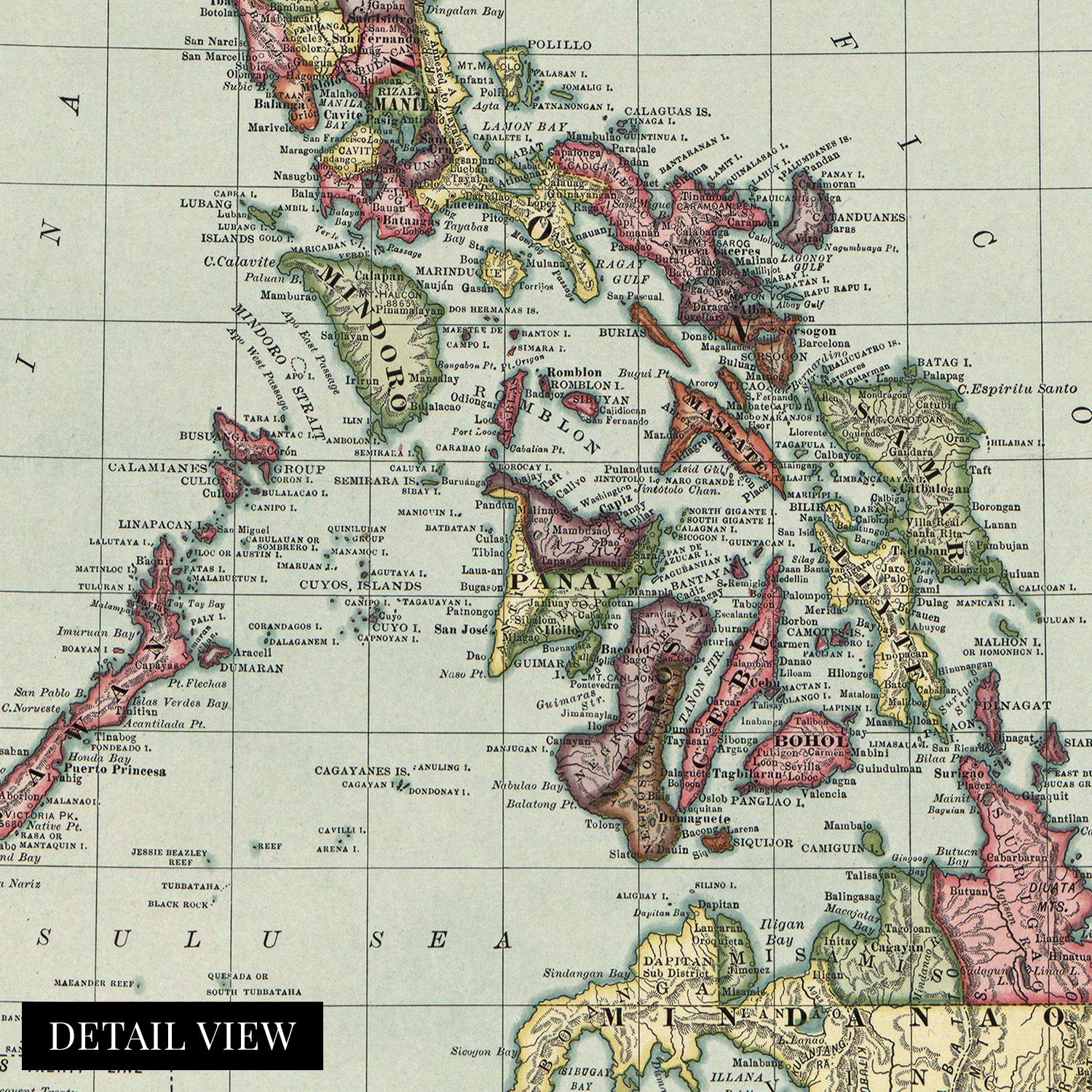 Snapklik.com : Vintage 1906 Philippines Map - 18x24 Inch Wall Art ...