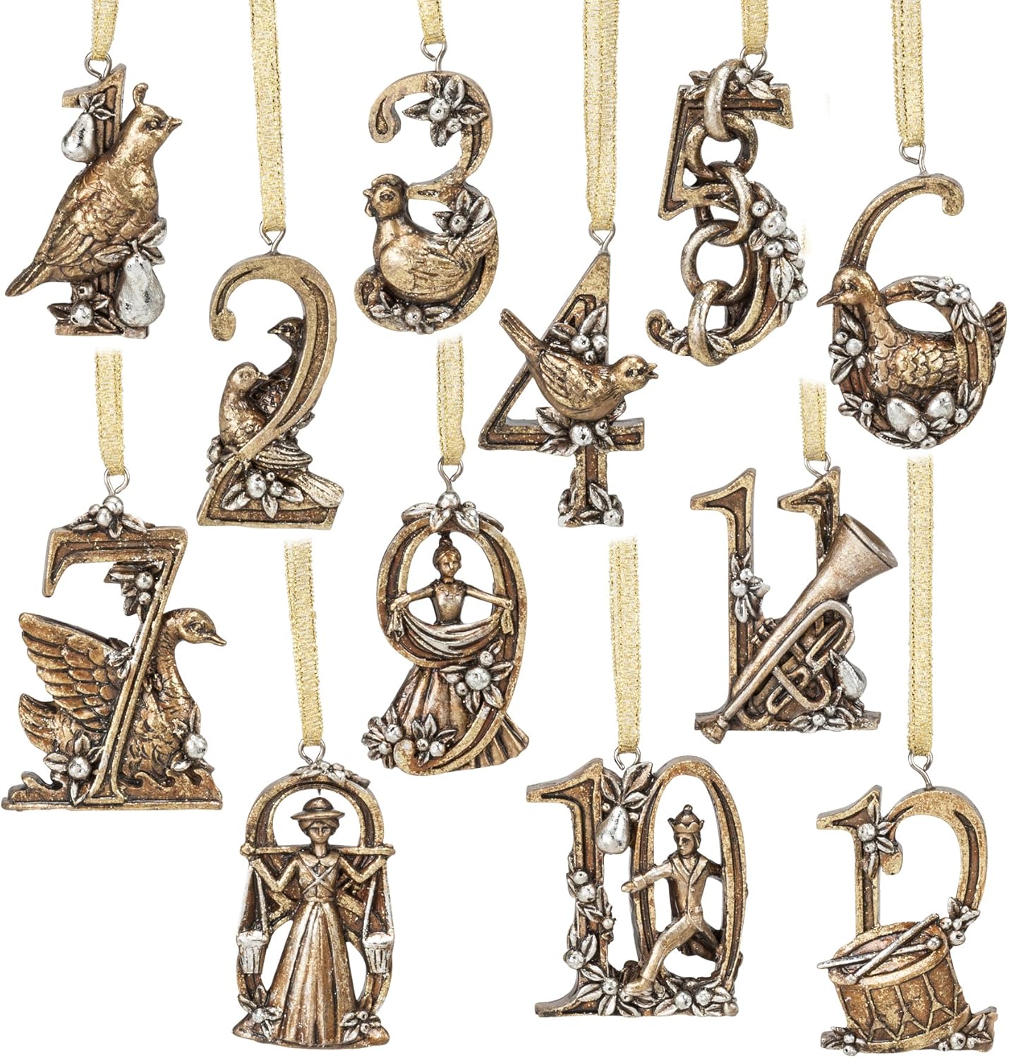 Abbott 27-12DAYS/SET Collection 12Days of Christmas Ornaments(Set of 12 ...