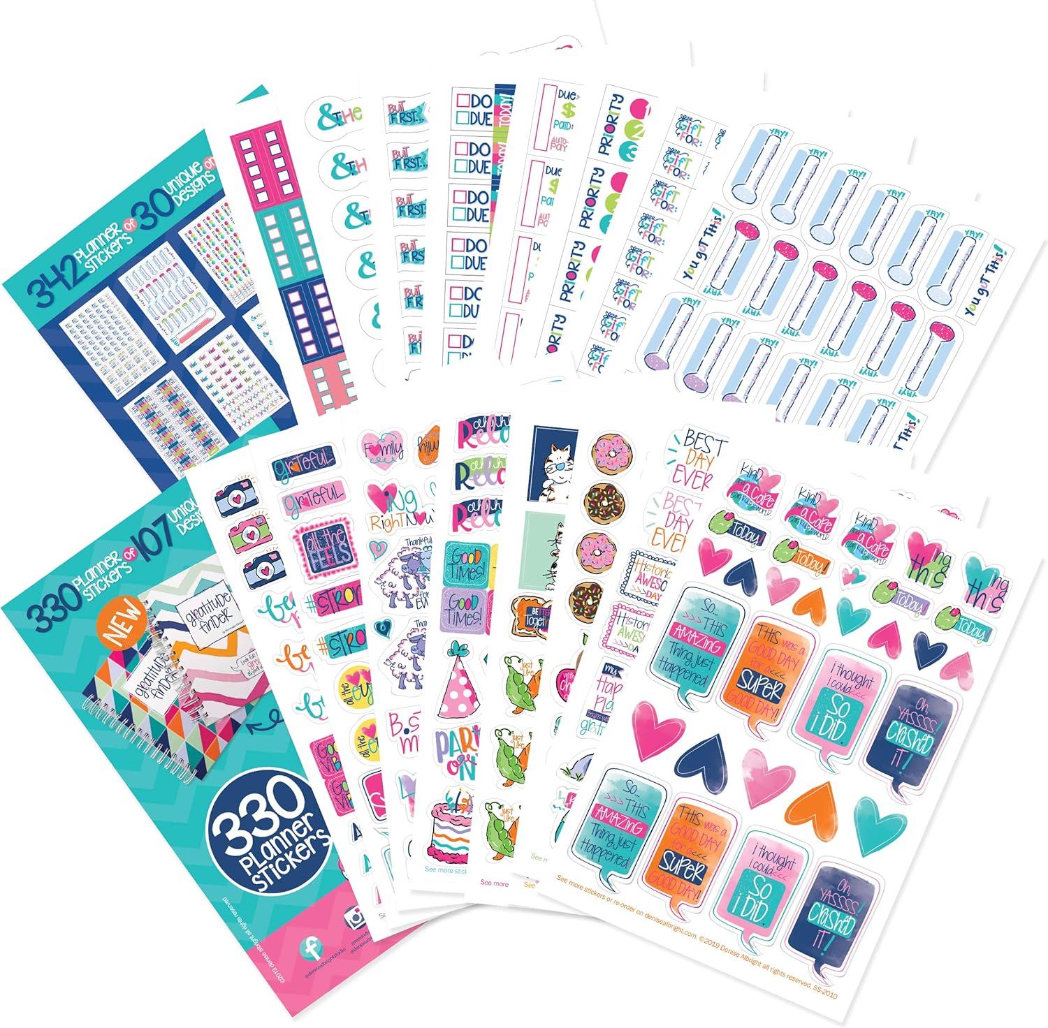 Amazon.com: Best Planner Sticker Variety Bundle of 672 Stickers for ...