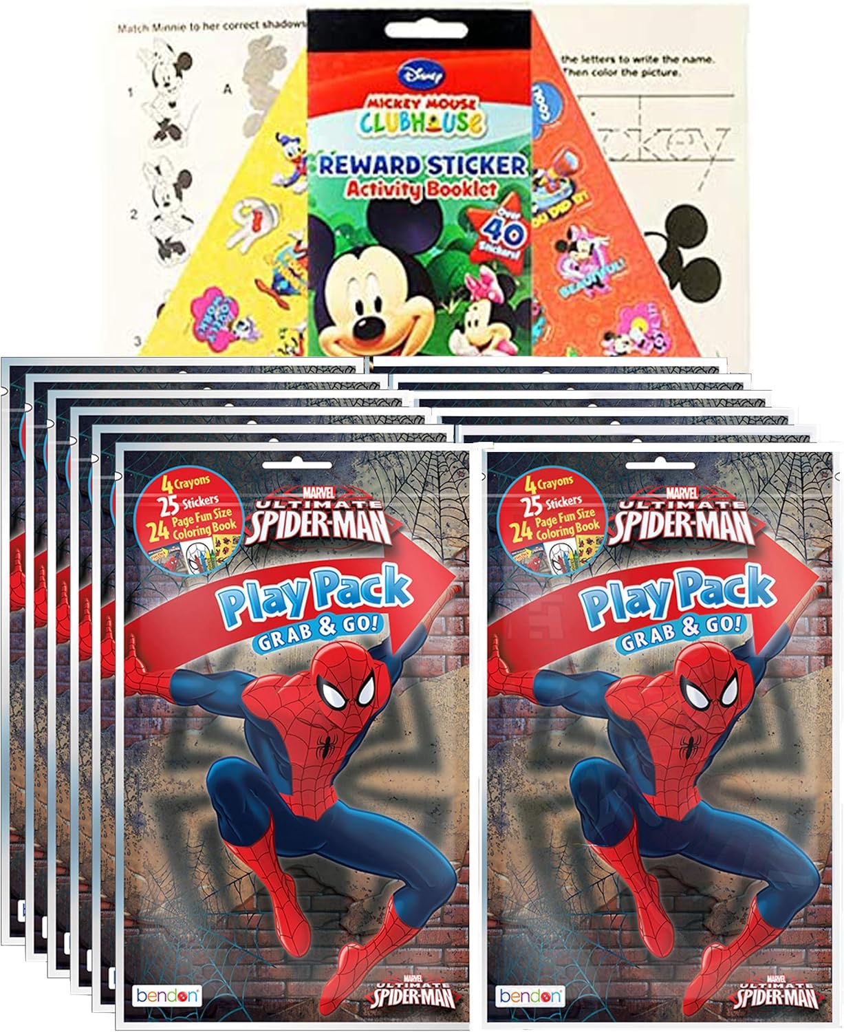 Amazon.com: Bendon Spiderman Grab and Go Play Pack 12 Packs Plus ...