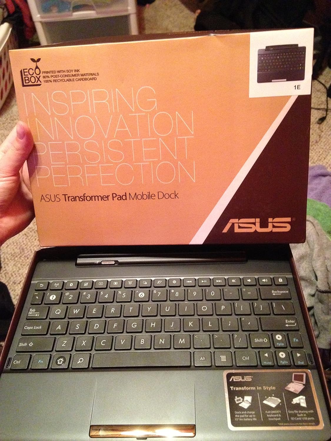 Asus - Keyboard Docking Station - Black (TF300T-DOCK-BK) : Amazon.com ...