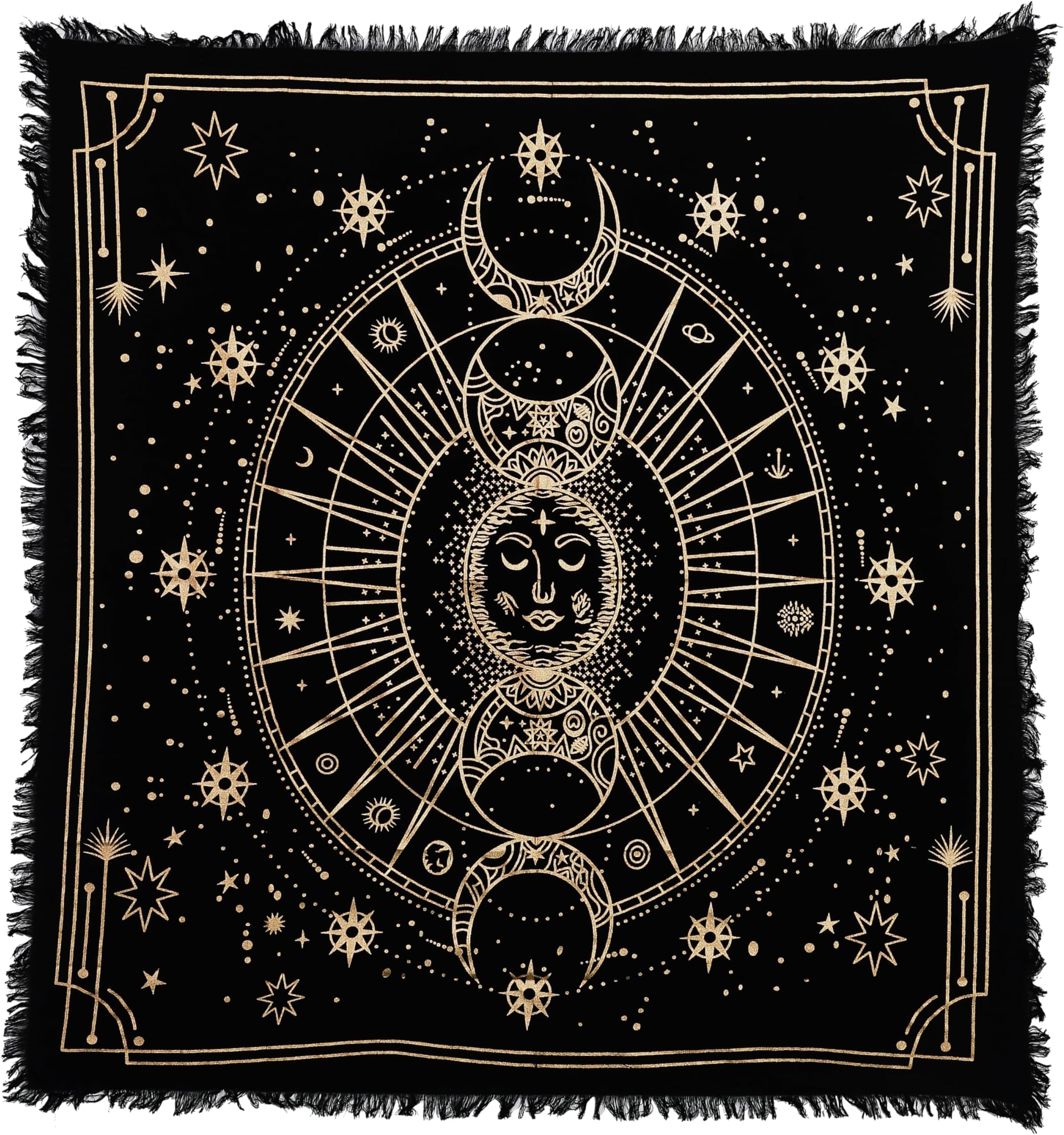 Amazon.com: MinnowXY Moonphases Flower Astrologys Altars Cloth Tarot ...
