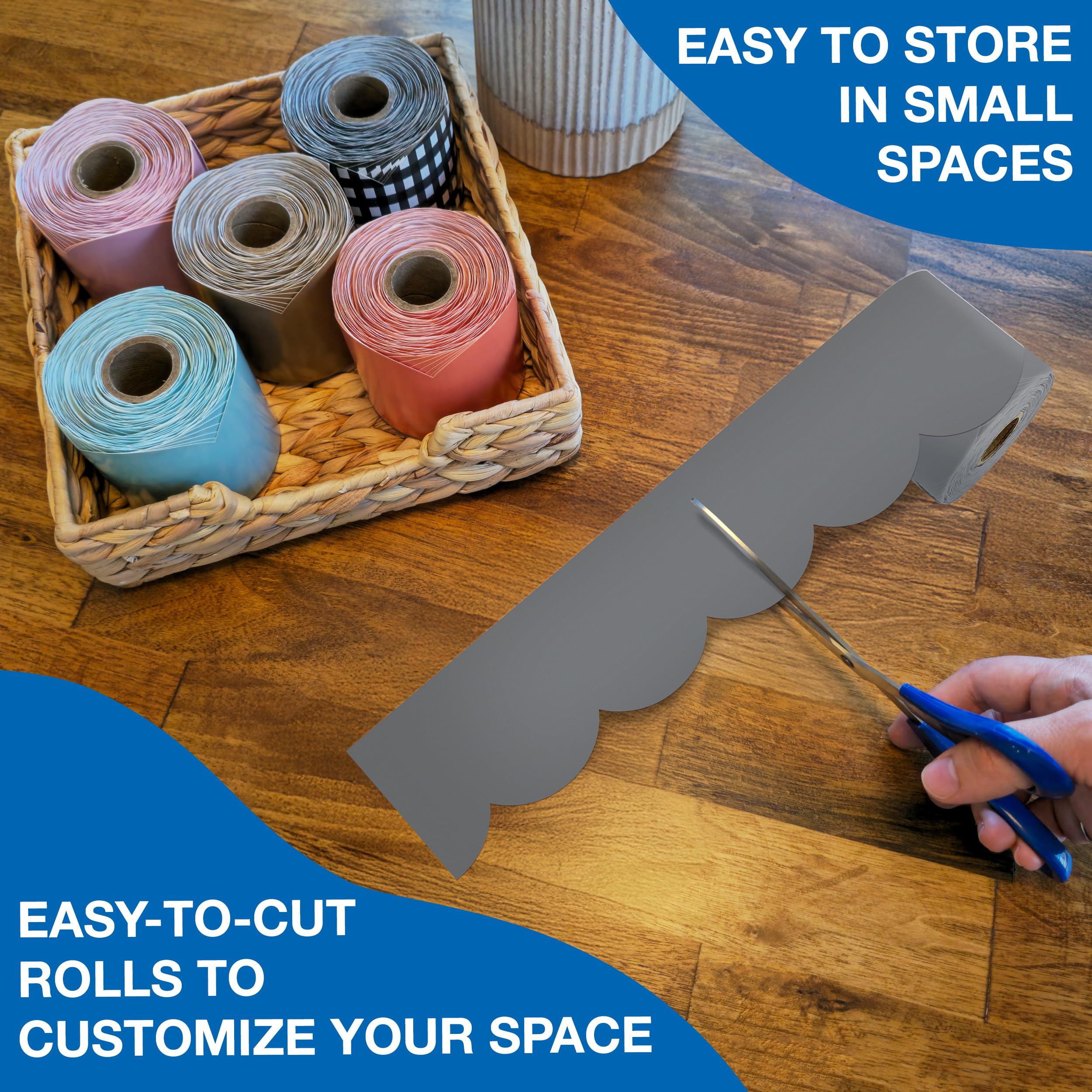 Snapklik.com : Carson Dellosa 65Ft Of Gray Bulletin Board Borders, 1 ...