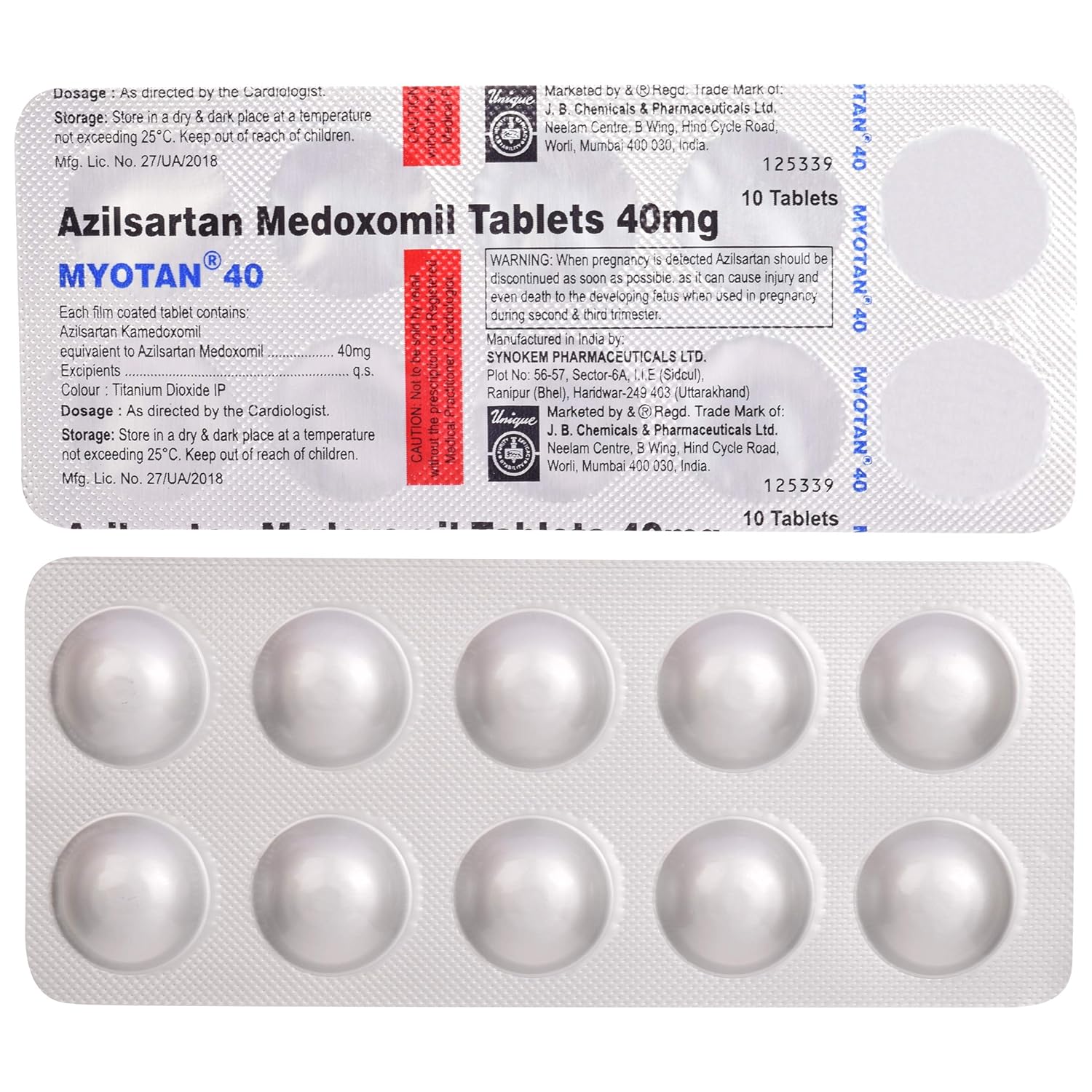 Myotan 40 - Strip of 10 Tablets : Amazon.in: Health & Personal Care