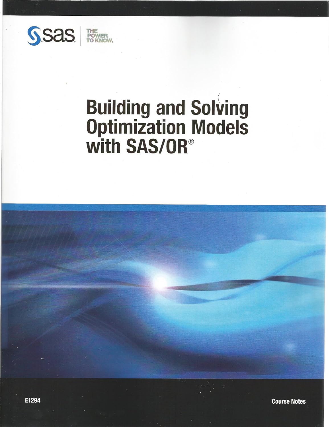 SAS - Building and Solving Optimization Models with SAS/OR - Course ...