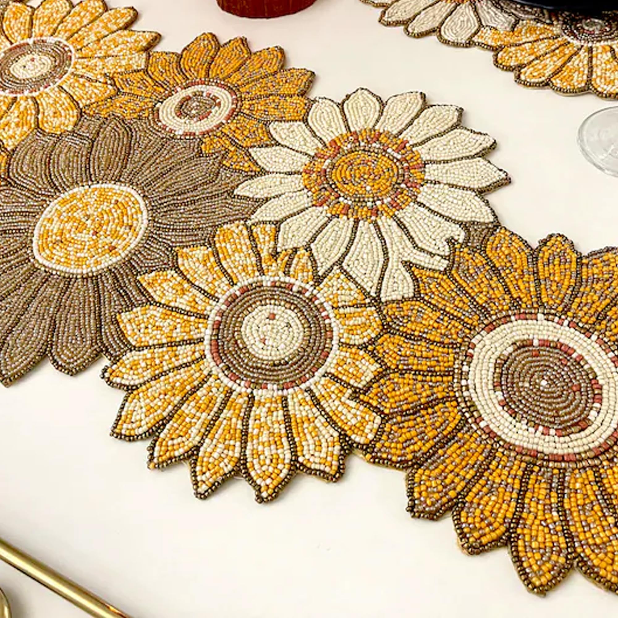 Buy Made for You Beautiful Beaded Table Runner Craftsmanship ...