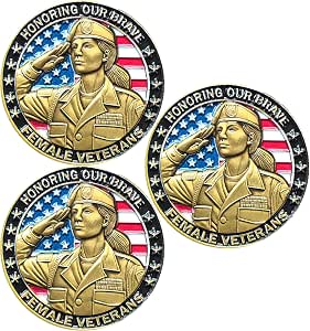 Amazon.com: U.S. Female Veterans Challenge Coin - Honoring Courage ...