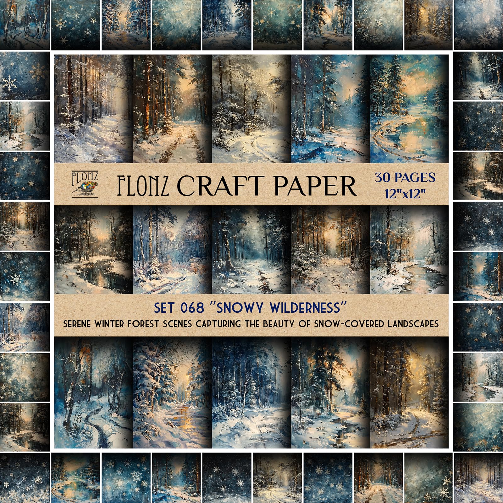 Amazon.com: Scrapbook Paper (30 pages 12"x12") Snowy Wilderness: Serene ...