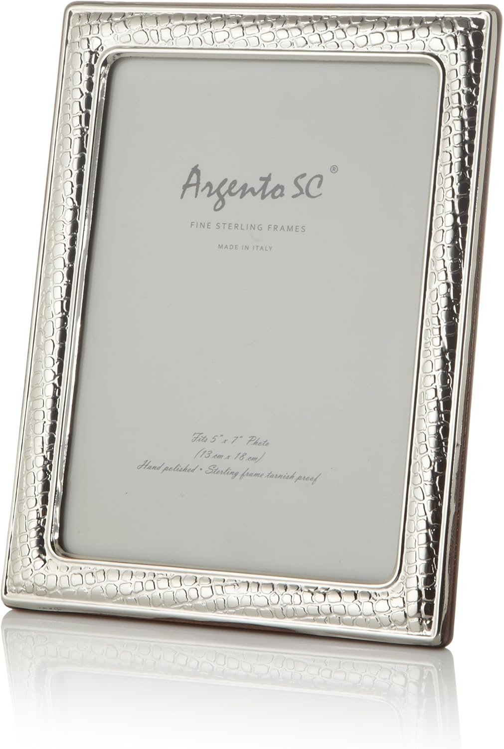 Amazon.com - Argento SC Thin Croc Sterling Silver Frame, 5" x 7"