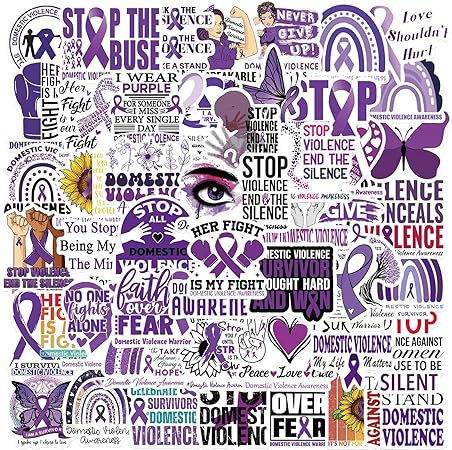 Amazon.com: 50Pcs Domestic Violence Awareness Stickers for Women ...