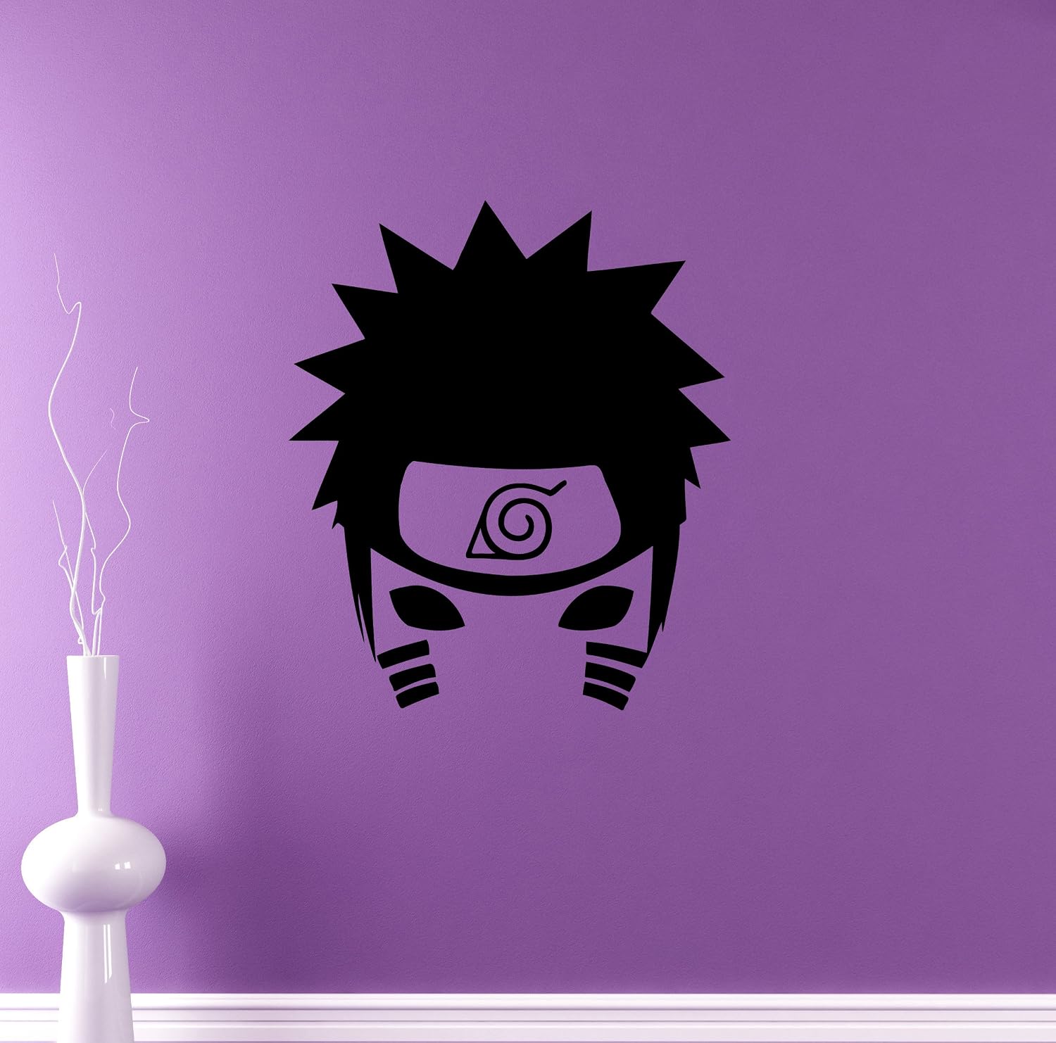 Naruto Symbol Wall Decal Japanese Manga Wall Vinyl Sticker Anime Style ...