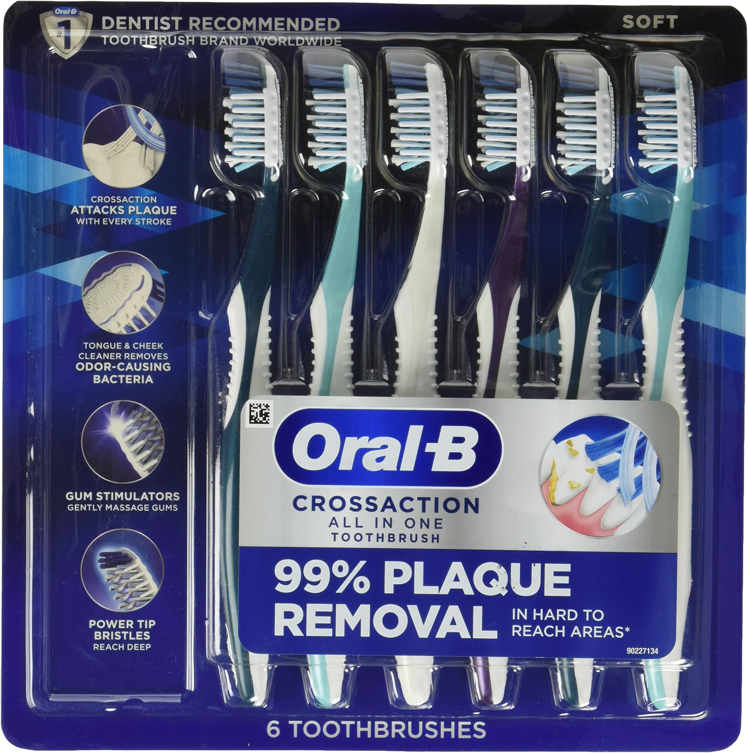 Amazon.com: Oral-B Pro Health All-in-One Soft Toothbrushes, 6 Count