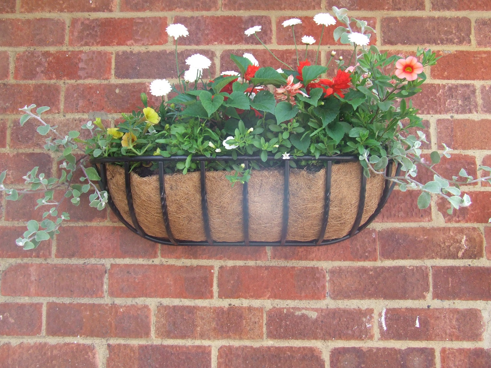 RUDDINGS WOOD Set of 2 x 61cm (24") Wall Troughs - Metal Rectangular ...