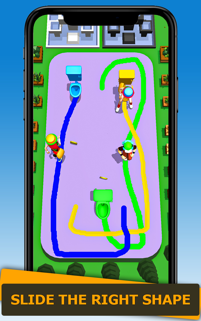 Toilet Pee Rush! Draw Run Race Puzzle Master - Draw Toilet Going Path ...