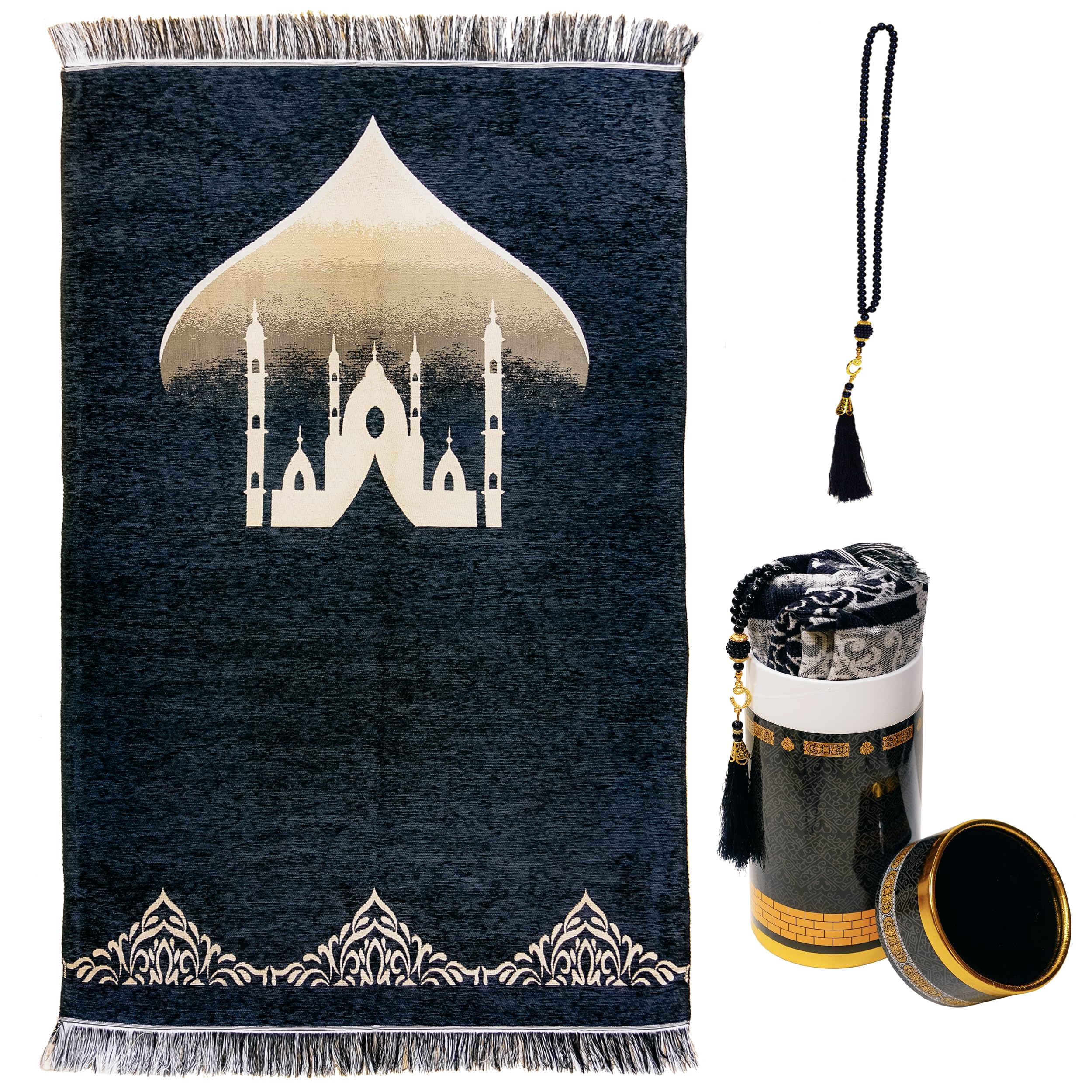 Amazon.com: STAHLHAMMERS Muslim Prayer Mat and Prayer Beads - Durable ...