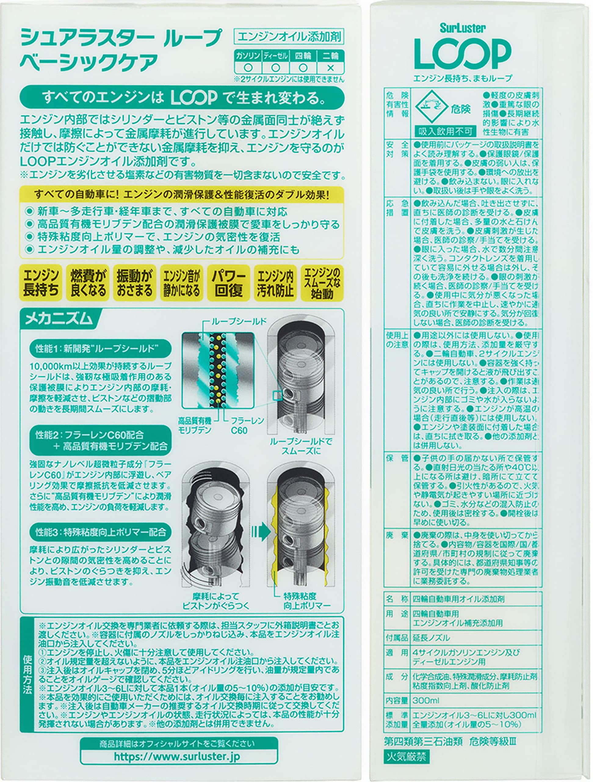 LP-48 ループ ベーシックケア [300ml] シュアラスター SurLuster LOOP LP48 - オイル・添加剤