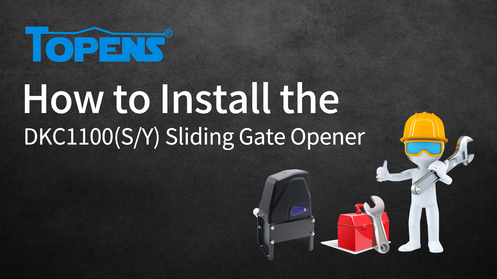 Watch How to Install TOPENS DKC1100S Solar Sliding Gate Opener on ...