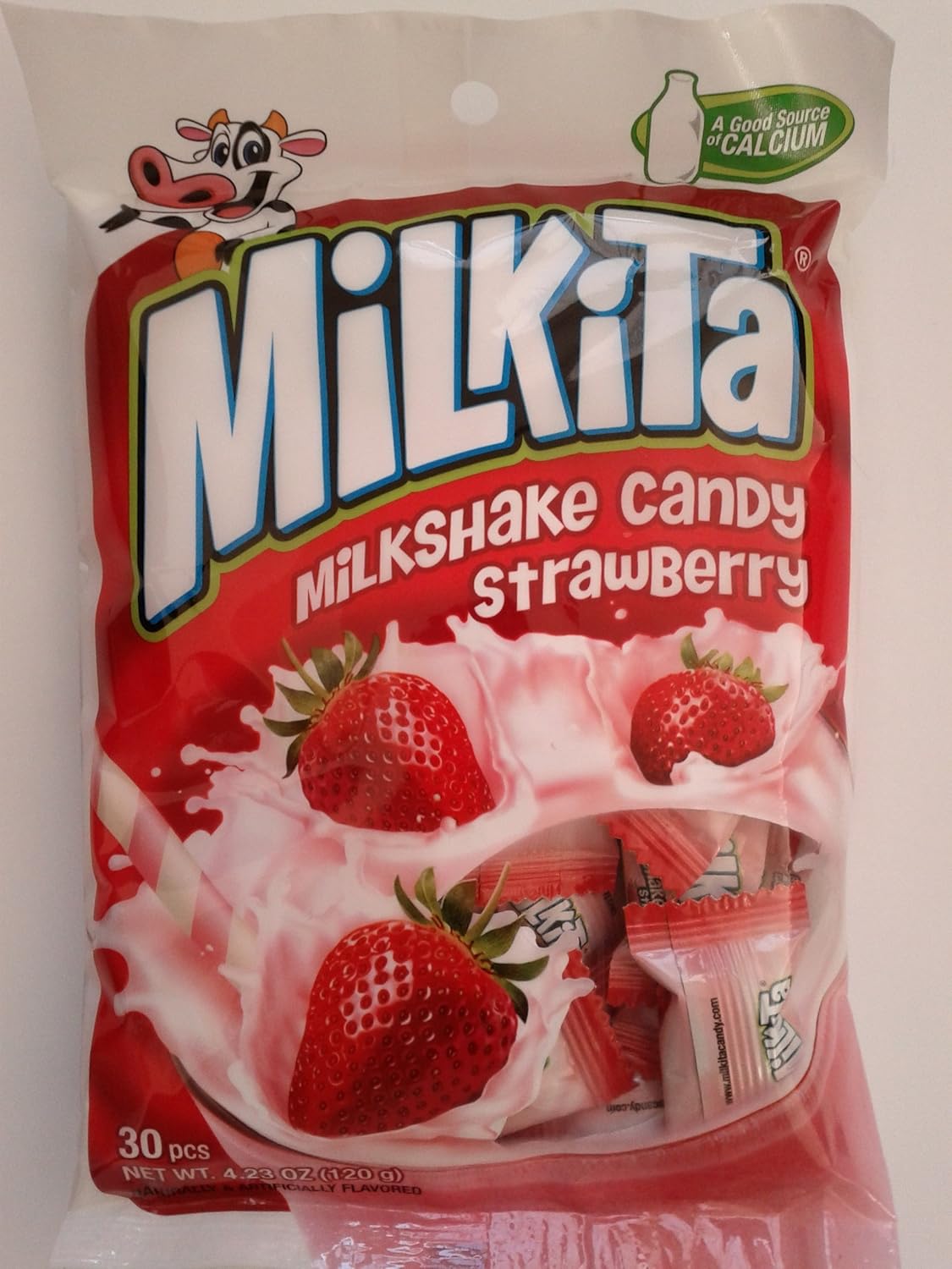 Amazon.com : Milkita, Strawberry Milkshake Candy, 30 Count, 4.23 Ounce ...