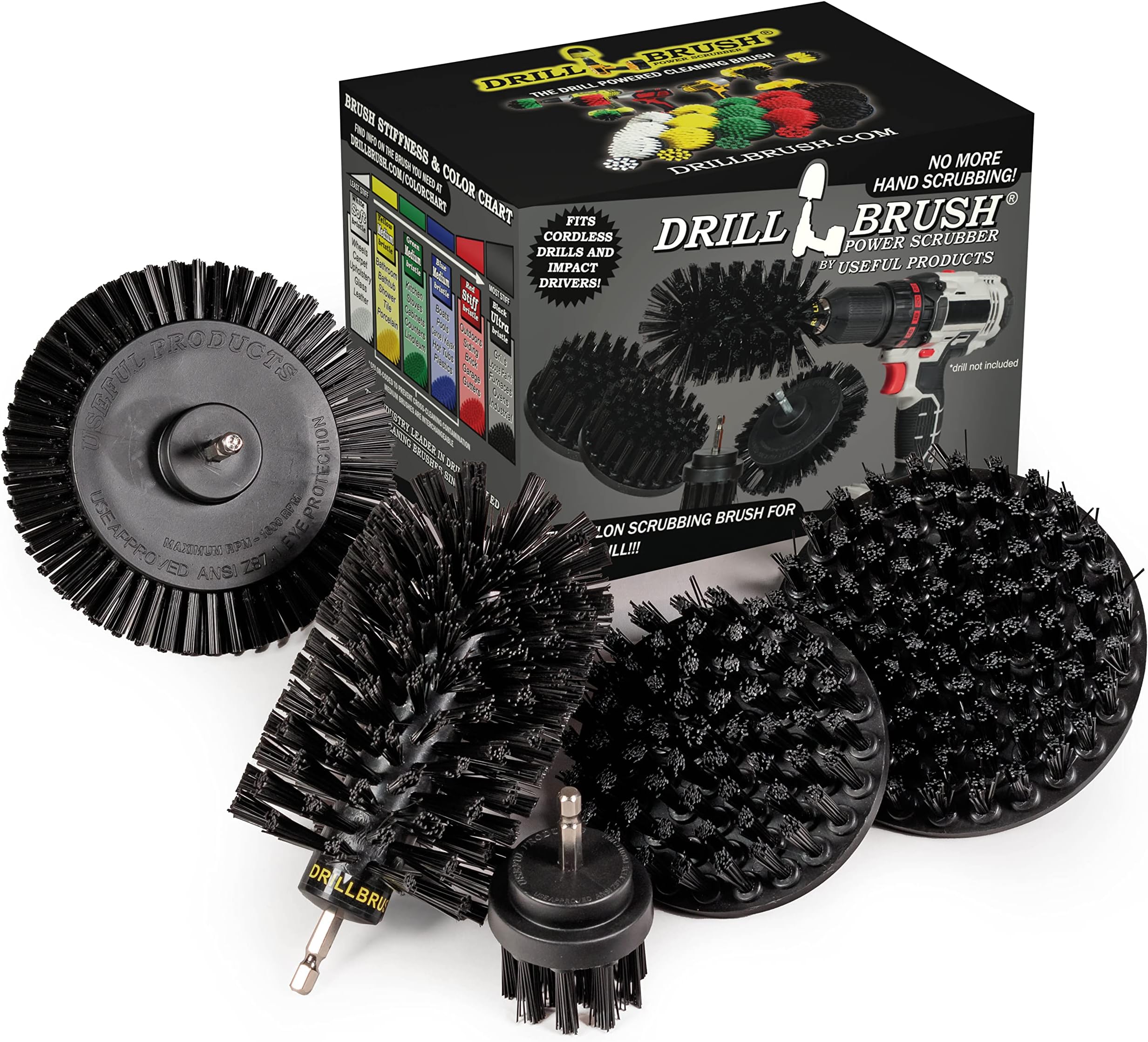 Amazon.com: Power Grill Brush 5 Piece BBQ Cleaning Kit - Nylon Safe ...