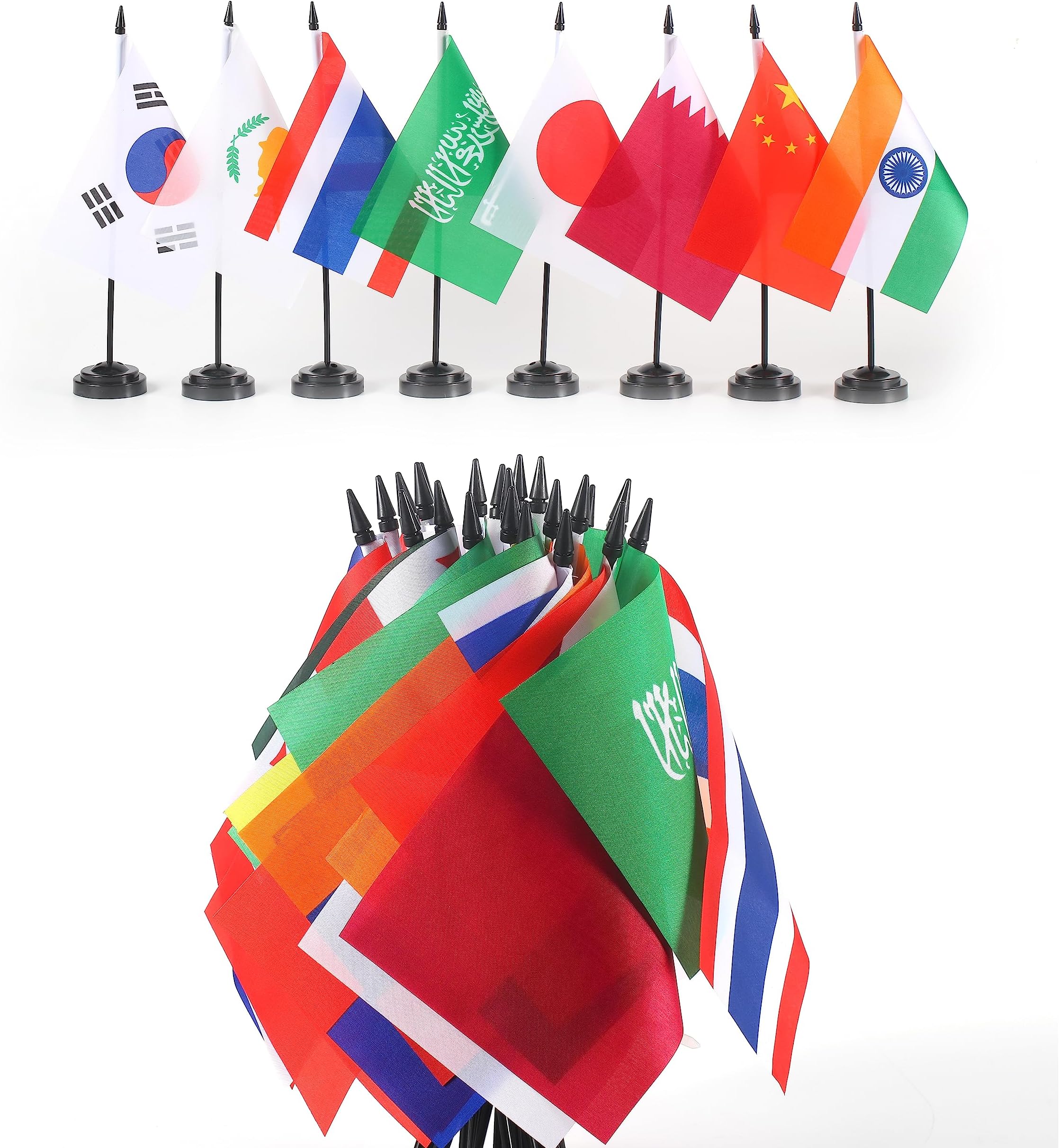 Amazon.com: 48 Asian Countries Desk Flags,Asia International Country ...