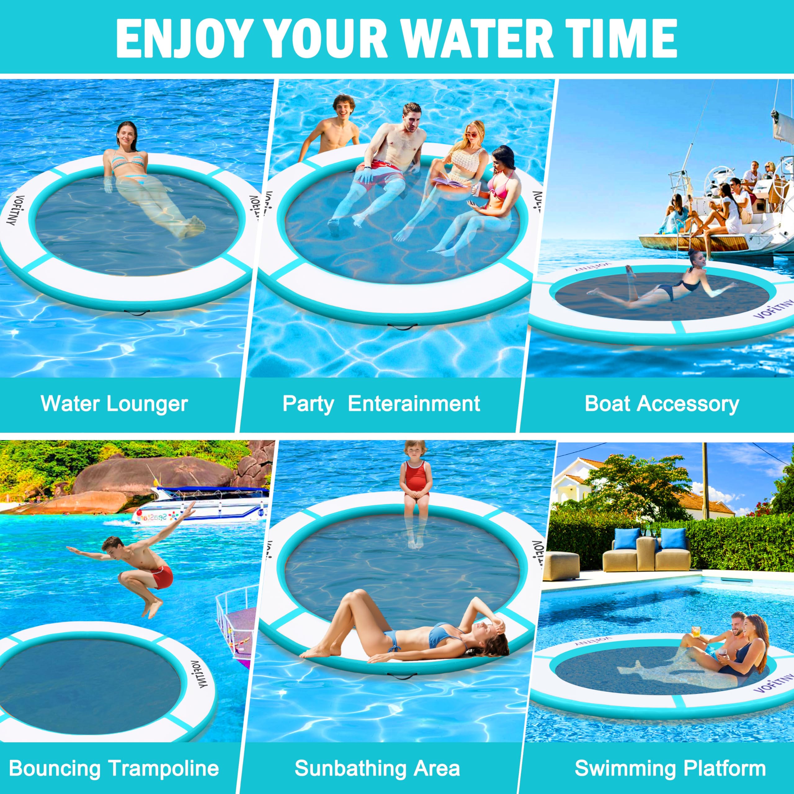 Snapklik.com : Inflatable Water Hammock, Heavy Duty River Floats Lake ...