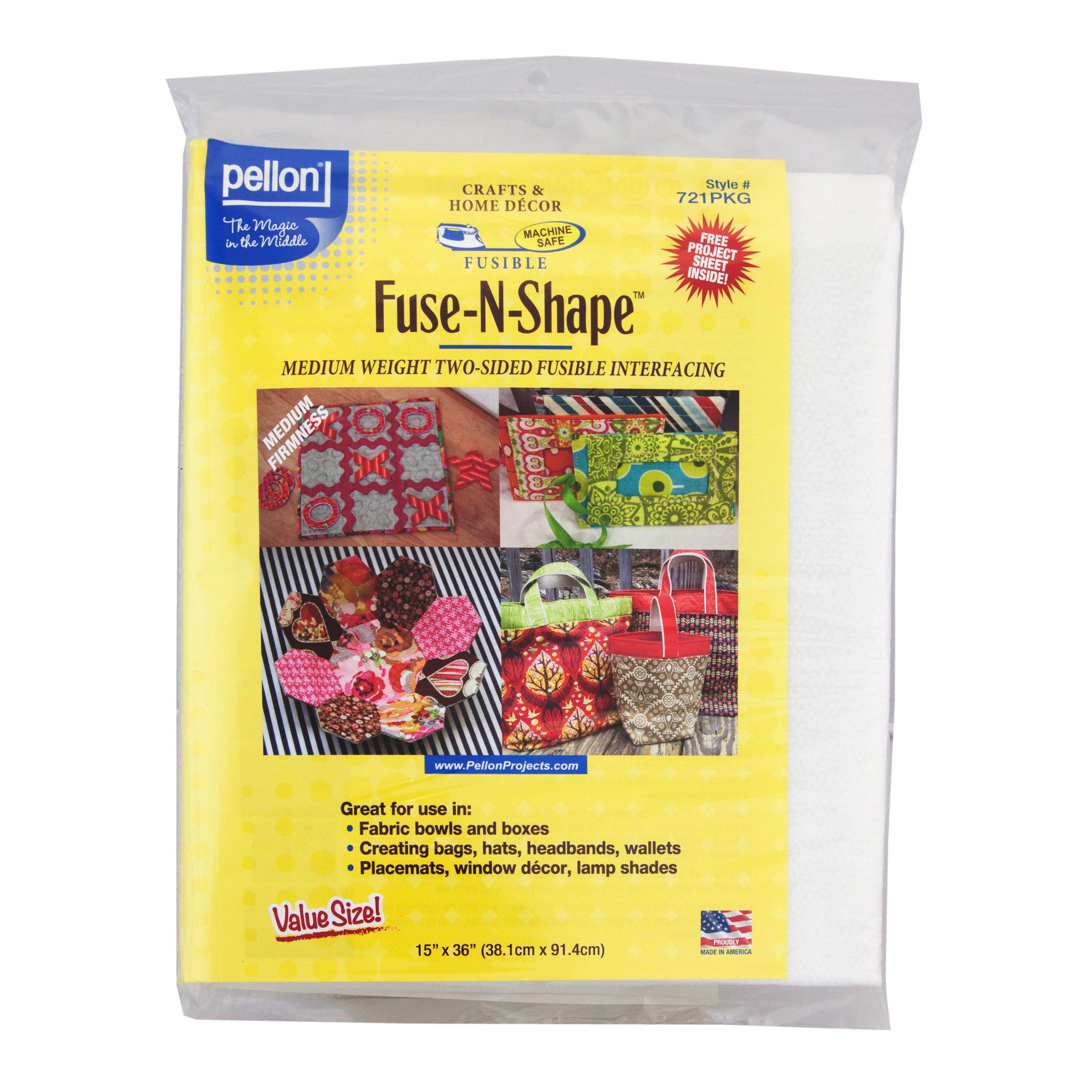 Amazon.com: Pellon 721PKG Fuse-N-Shape Medium Weight Fusible ...