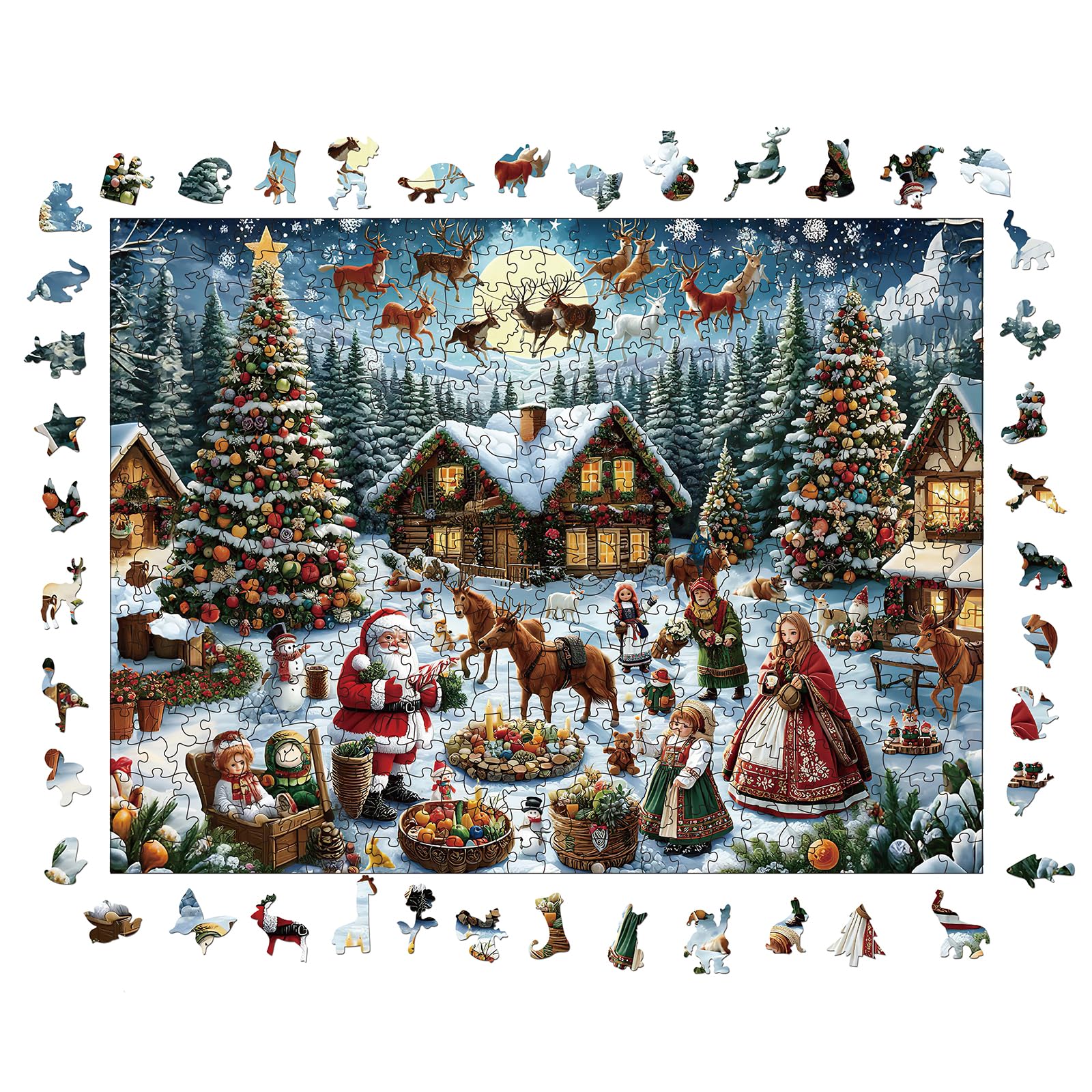 Amazon.com: Wooden Puzzles for Adults, Christmas Wooden Puzzle 500 ...