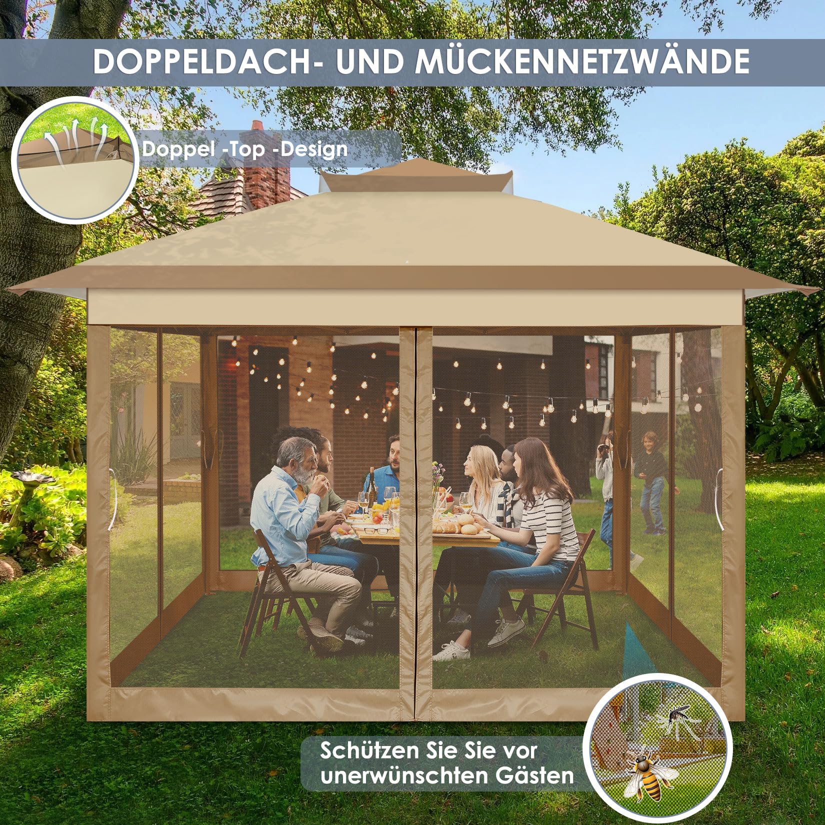 Snapklik.com : COBIZI Pop Up Gazebo 11x11 One-Push Canopy Tent, Carpas ...