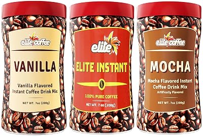 Elite Instant Coffee Variety Pack, 3 Bottles Australia | Ubuy