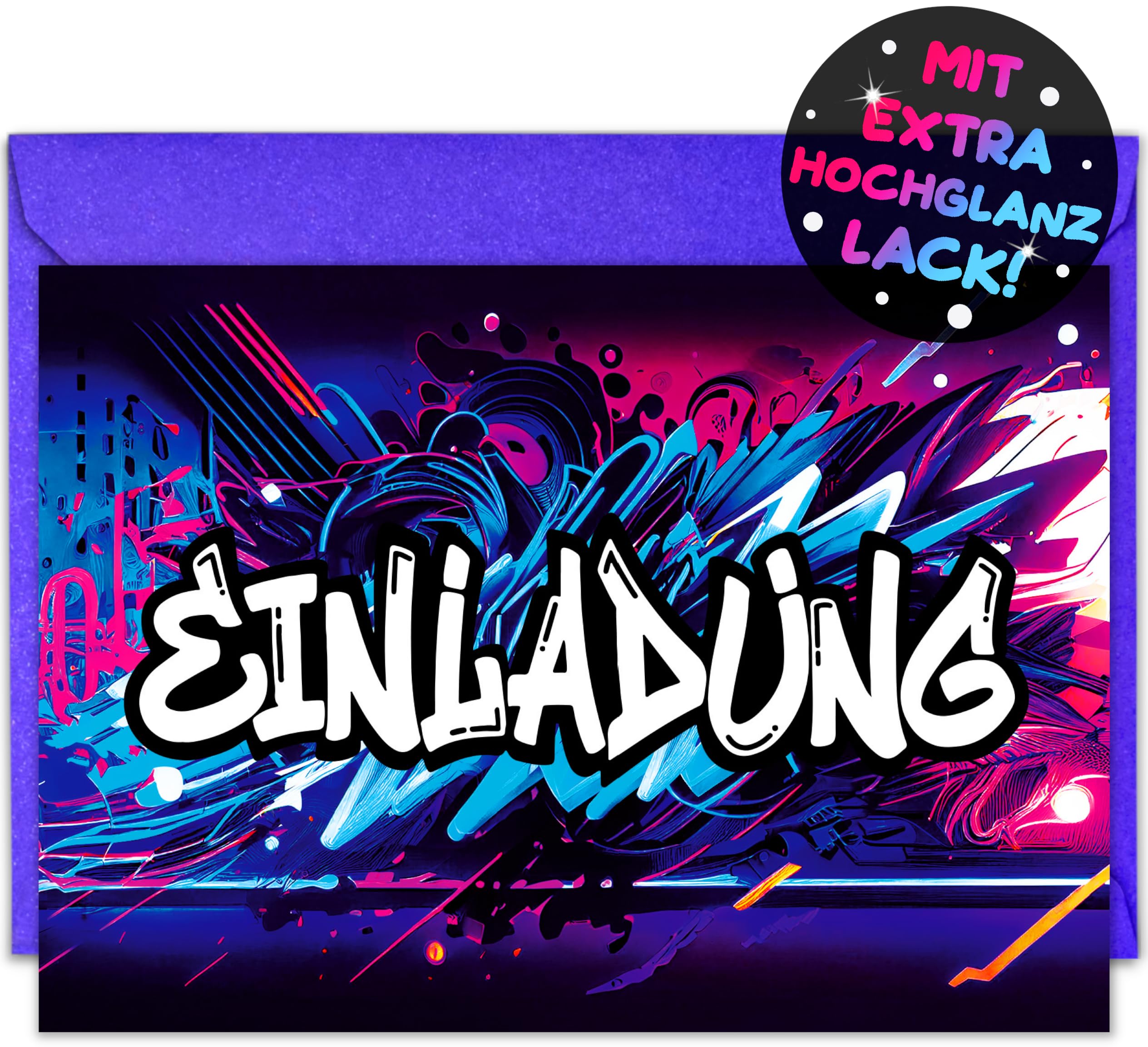 90s Graffiti Invitations