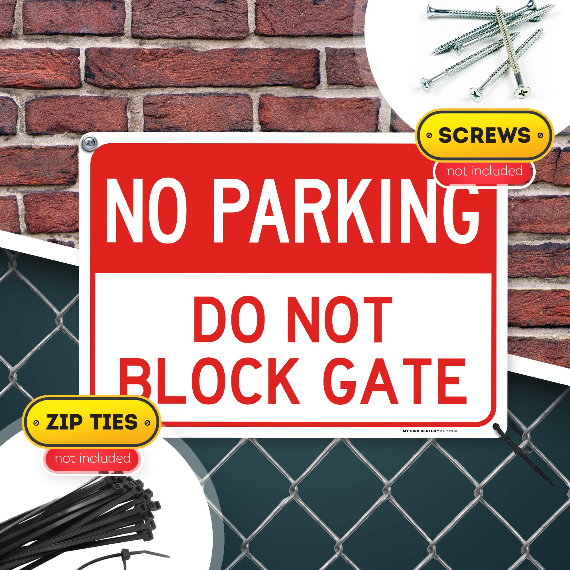 Buy No Parking Driveway Sign Do Not Block Gate, 10” x 14” Industrial ...