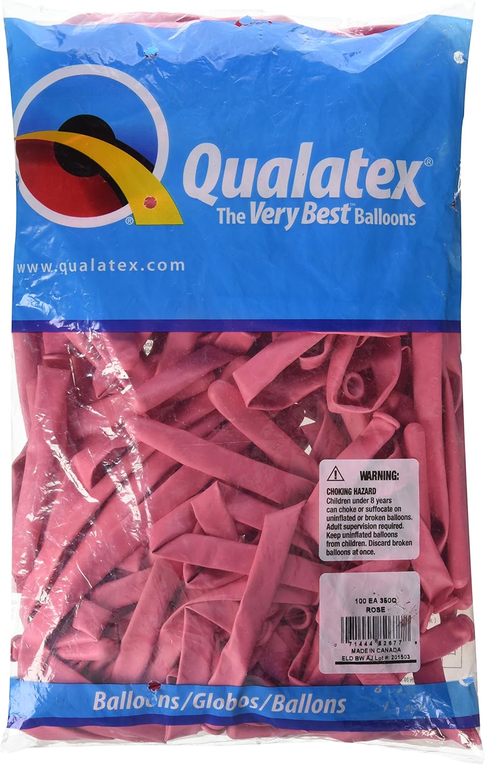 Amazon.com: Qualatex 350Q Latex Balloons, 3" x 50", Rose : Home & Kitchen