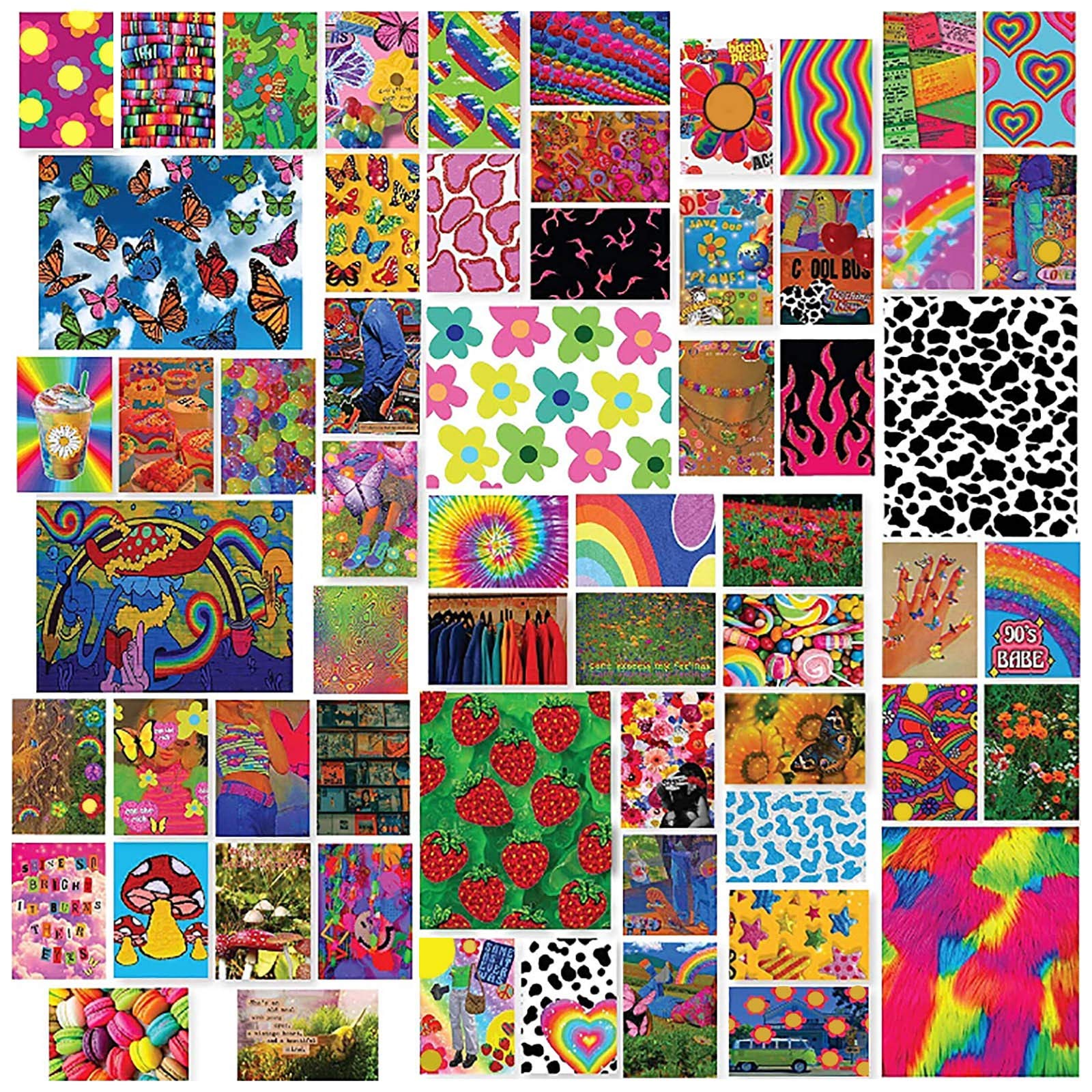 Color Wall Collage Kit Aesthetic Pictures Bedroom Decor For Teen ...