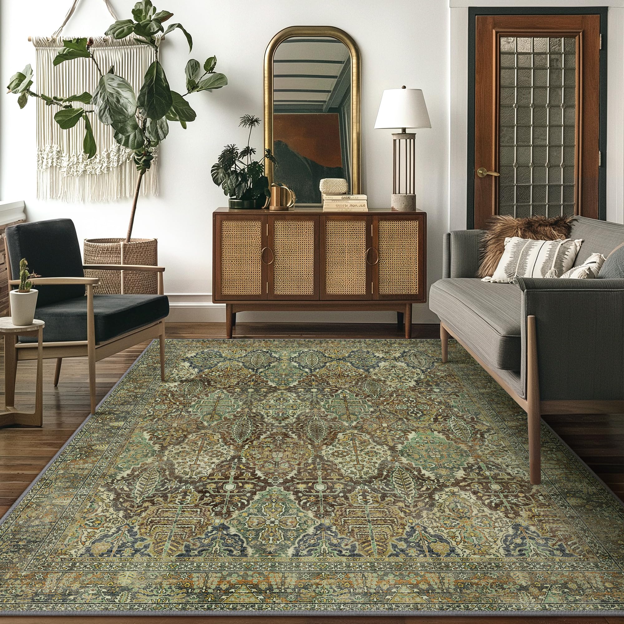 Amazon.com: Bavni Area Rug 6X9, Oriental Vintage 6X9 Area Rugs, Large ...
