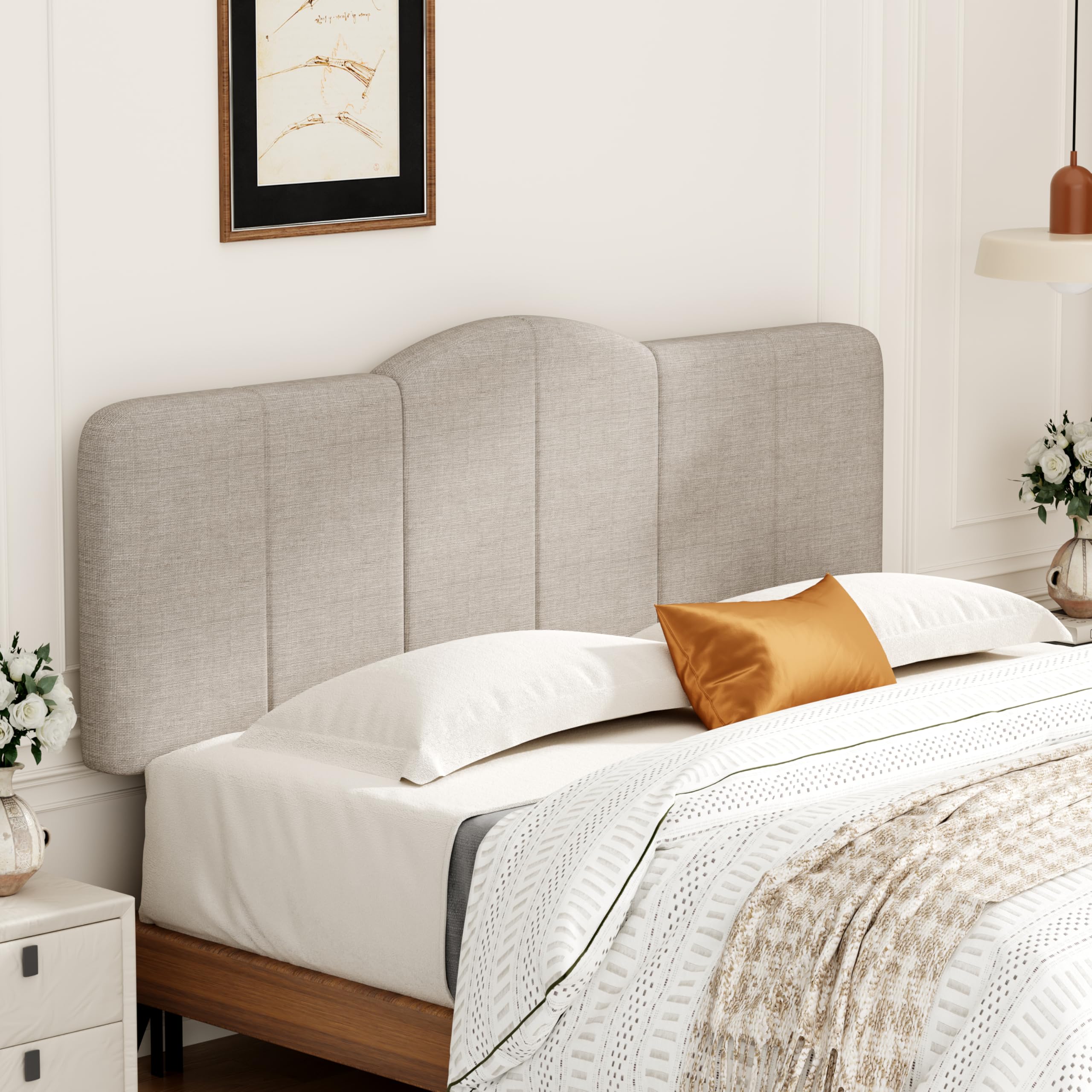 Amazon.com - Alunaune King Size Headboard Panels Backboard, Upholstered ...