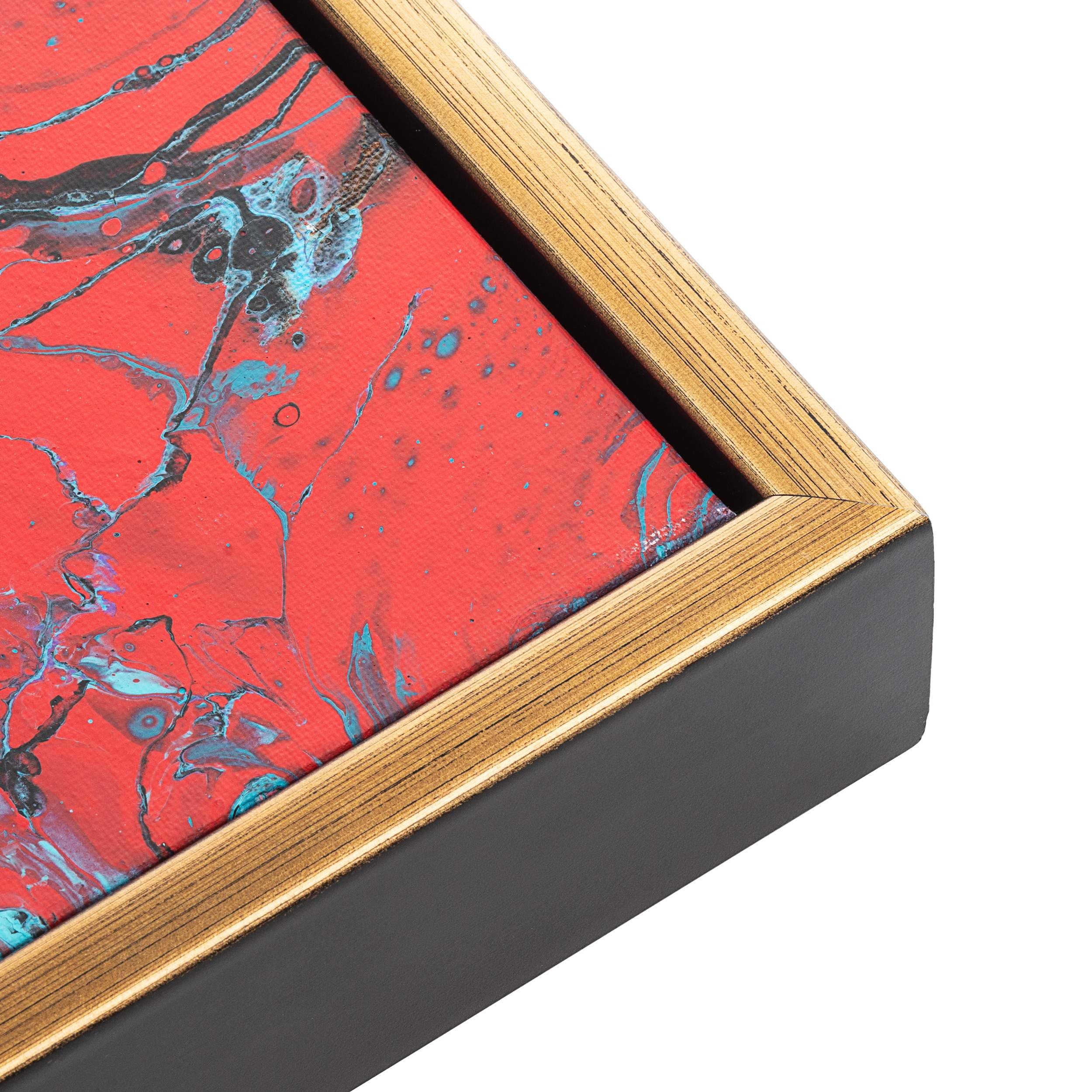 24x36 Canvas Frame Gold Solid Wood Floater Frame Width 1.75 Inches ...