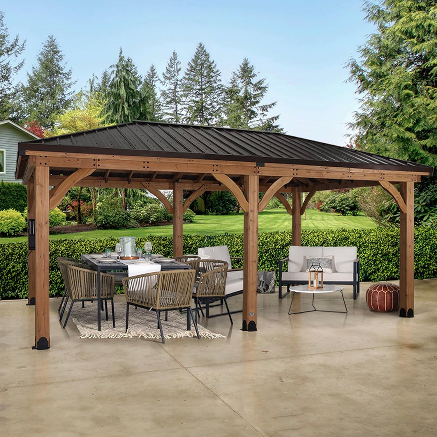 Buy Backyard Discovery Barrington 20 Ft X 12 Ft All Cedar Wooden buy-backyard-discovery-barrington-20-ft-x-12-ft-all-cedar-wooden