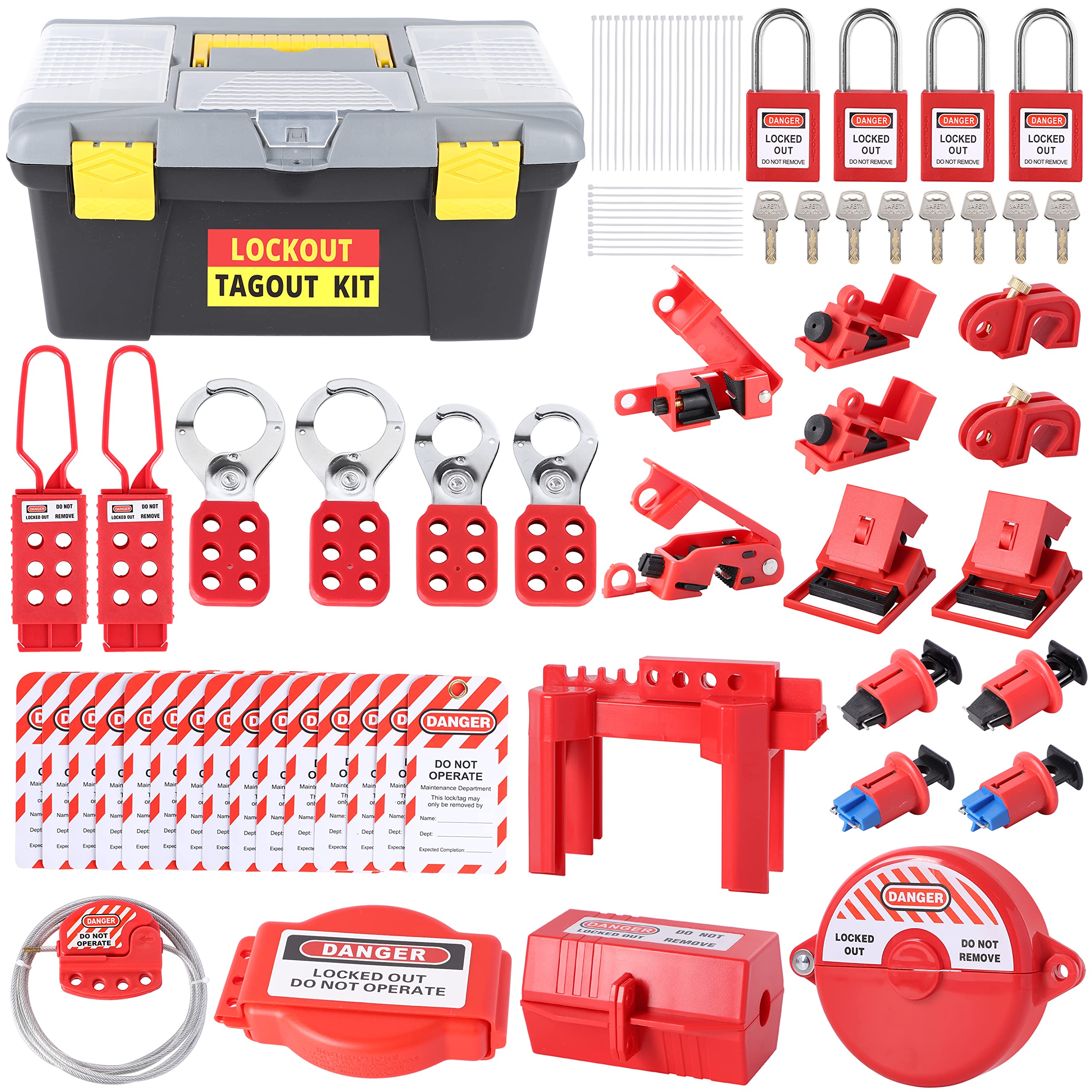 Lockout Tagout Kit 73 Pcs Loto Kit Safety Padlock Lockout | Desertcart ...