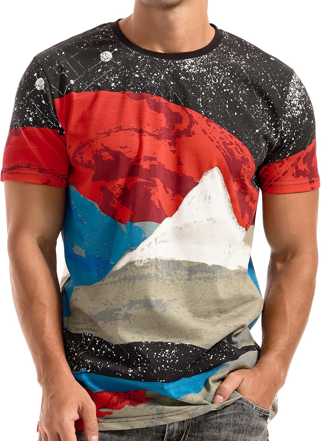 Amazon.com: YININF Mens Hipster Hip-Hop Designer Tees - Stylish ...