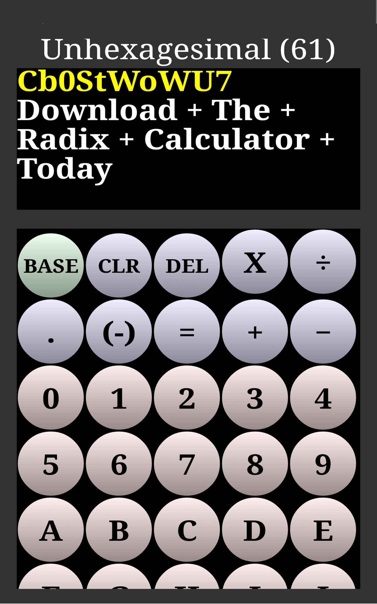 The Radix Calculator - App on Amazon Appstore