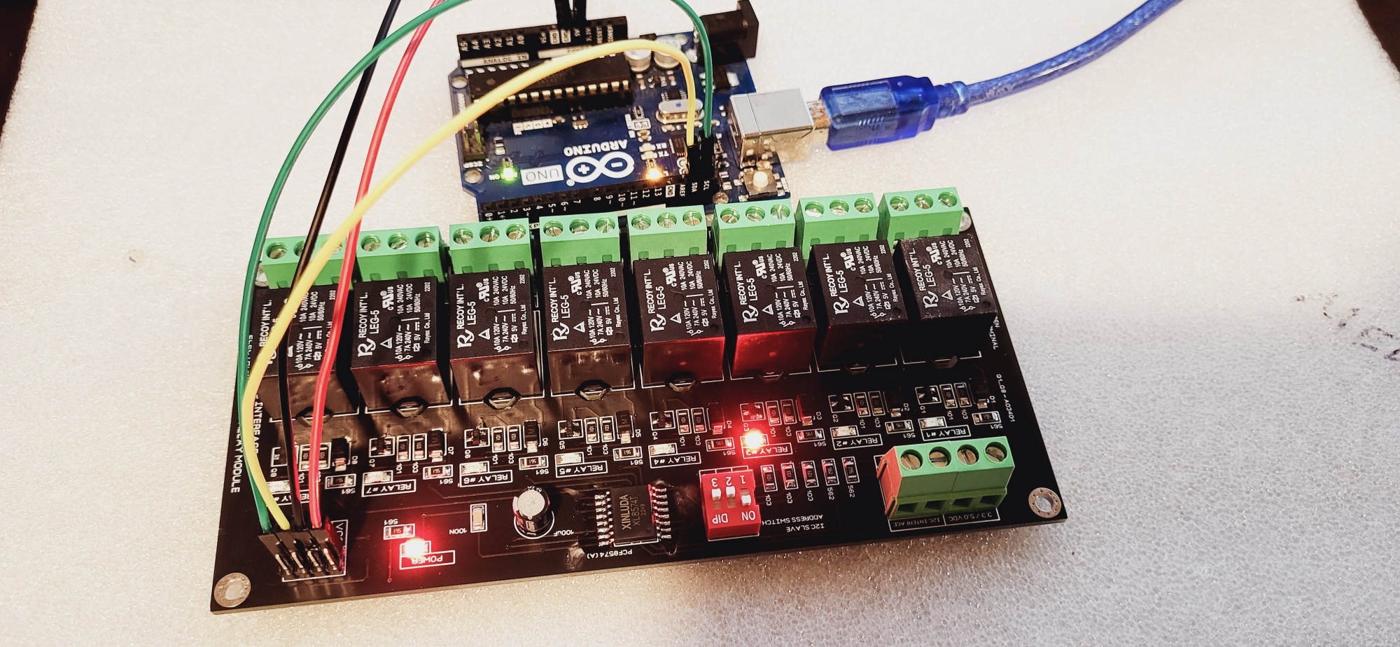 Arduino Relay 8 Channel I2C Relay Module, Arduino, Raspberry PI, ESP32 ...