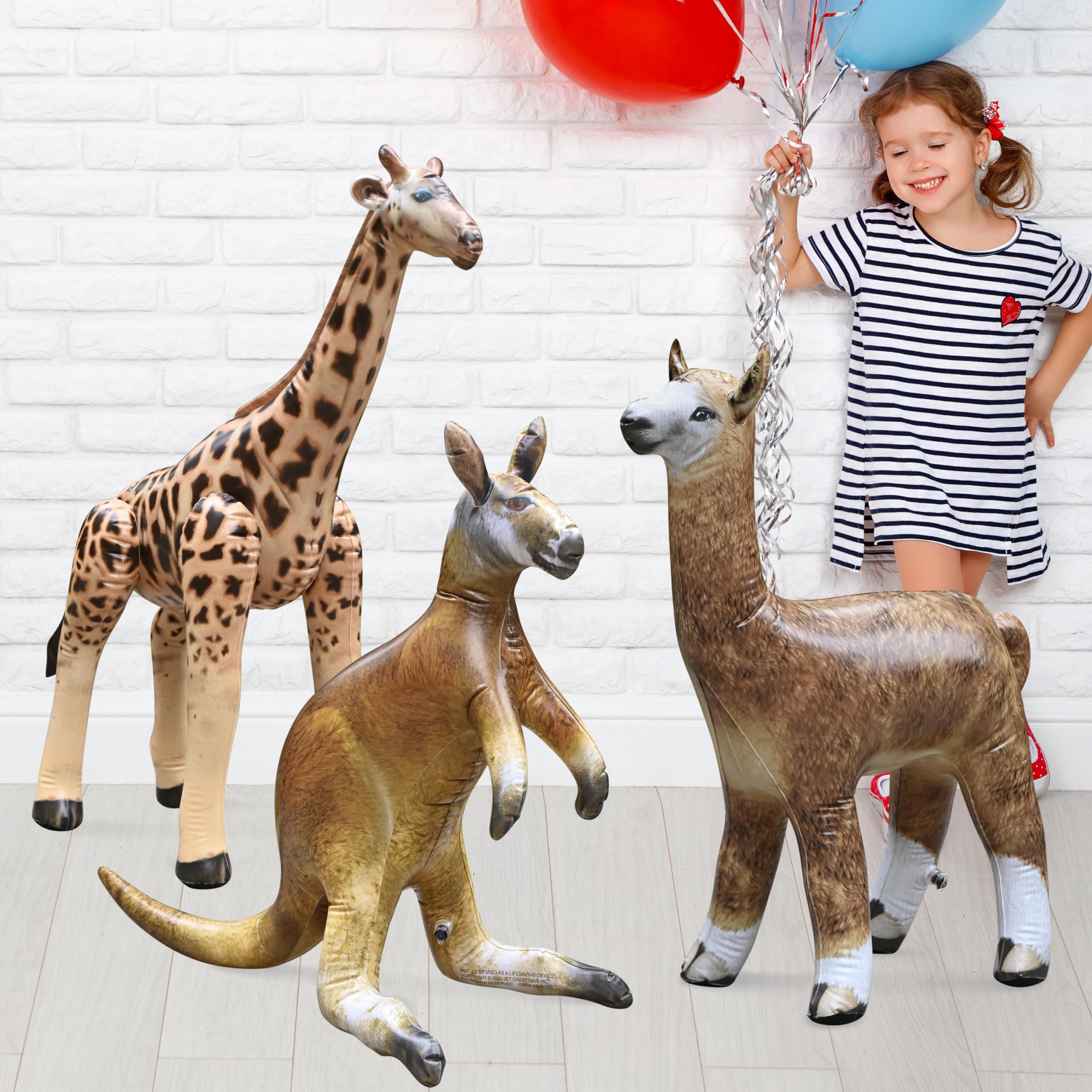 Snapklik.com : Jet Creations Inflatable Kangaroo Giraffe Alpaca3 Pack ...