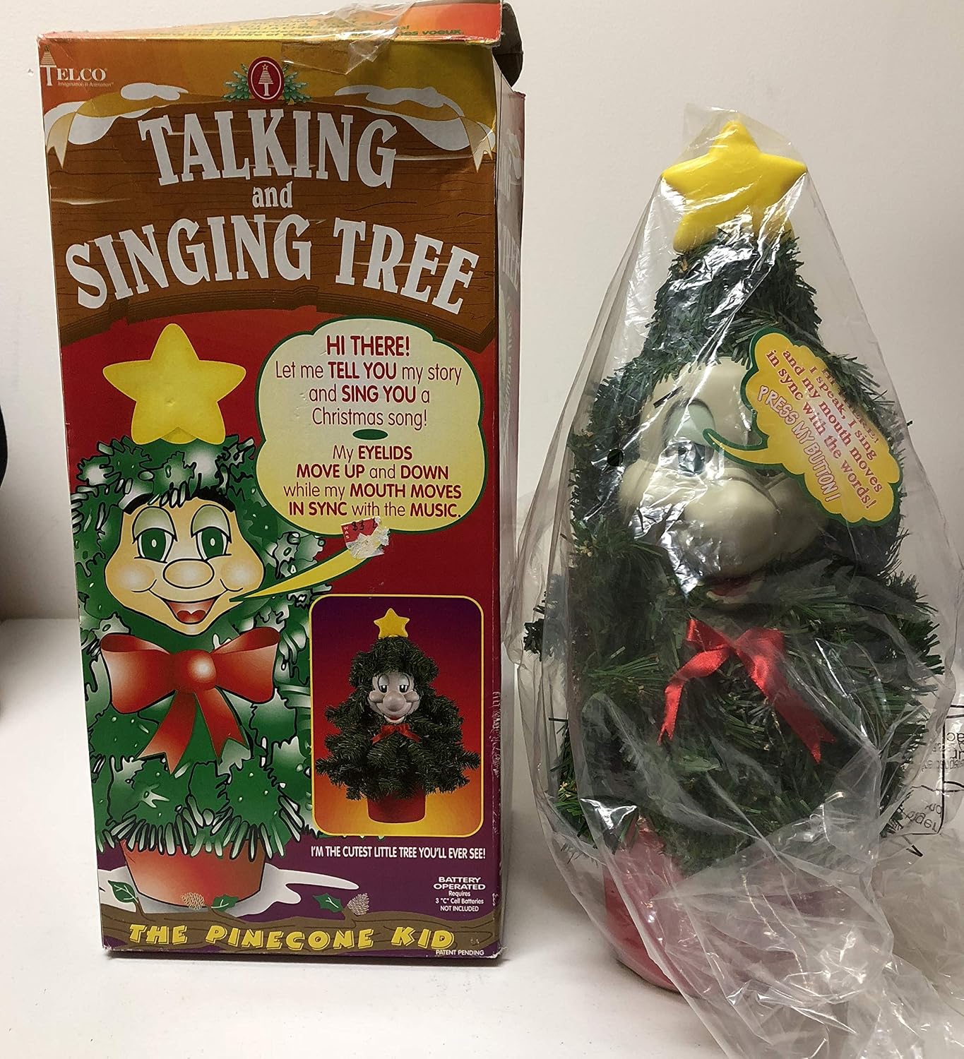 Amazon.com: Telco 14" Talking and Singing Tree "The Pinecone Kid ...