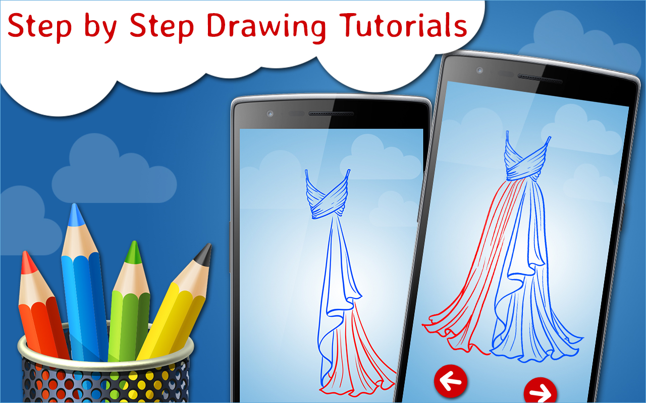 How to Draw Dresses Step by Step Drawing App - App on Amazon Appstore